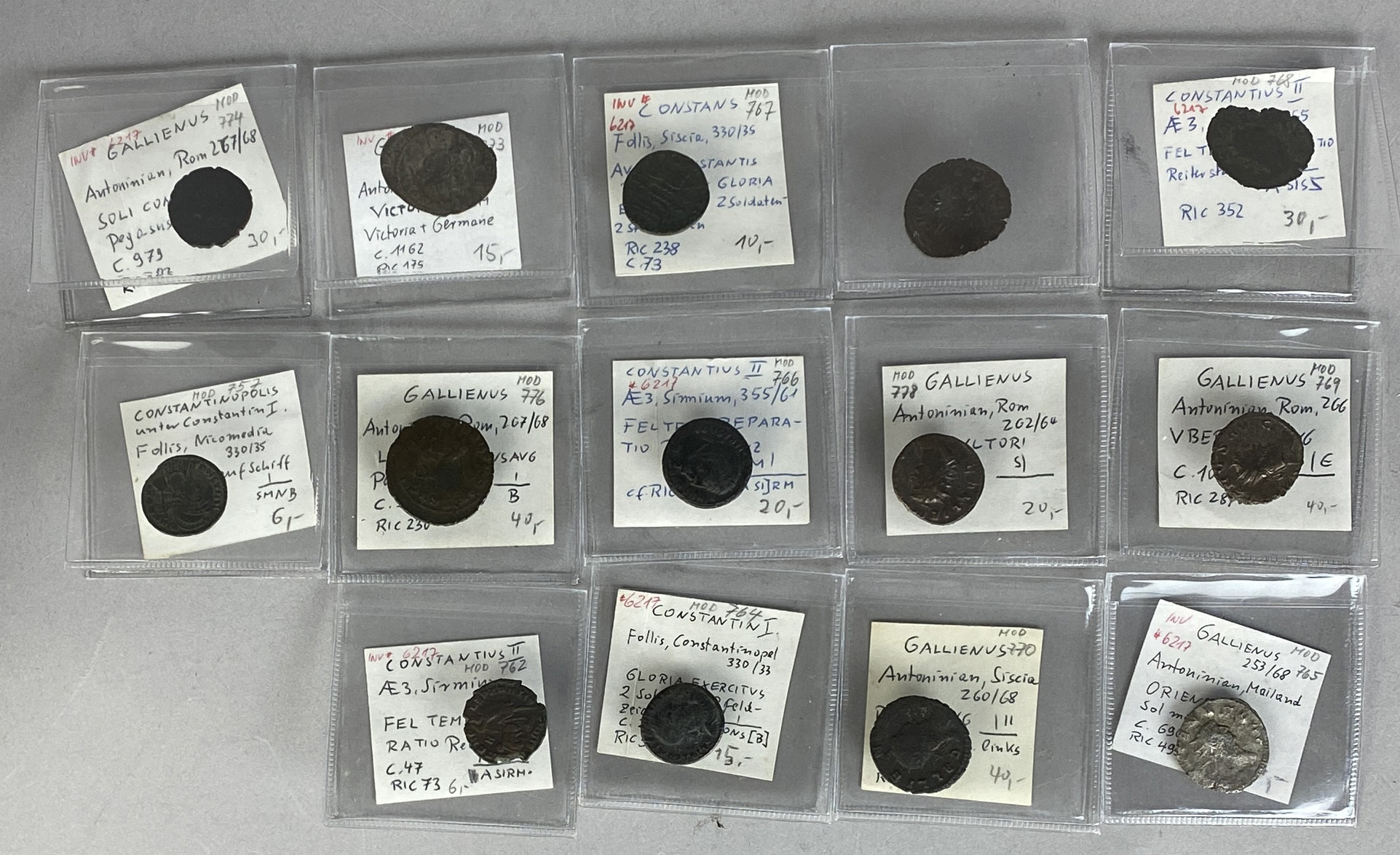 ROMAN. Imperial. Lot of fourteen (14) billon and bronze issues ...