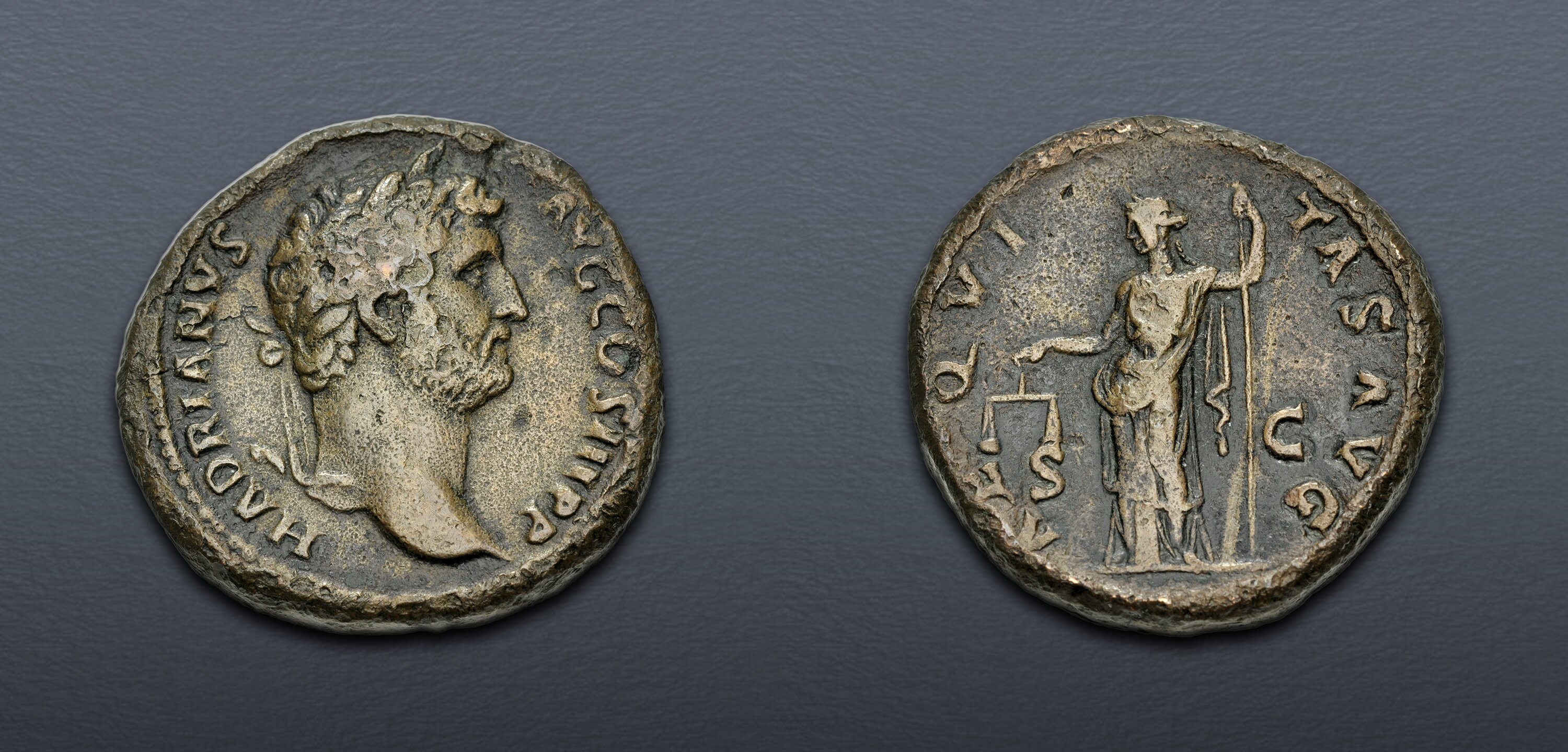 Hadrian. AD 117-138. Æ Sestertius (32mm, 29.34 g, 5h). Rome mint ...