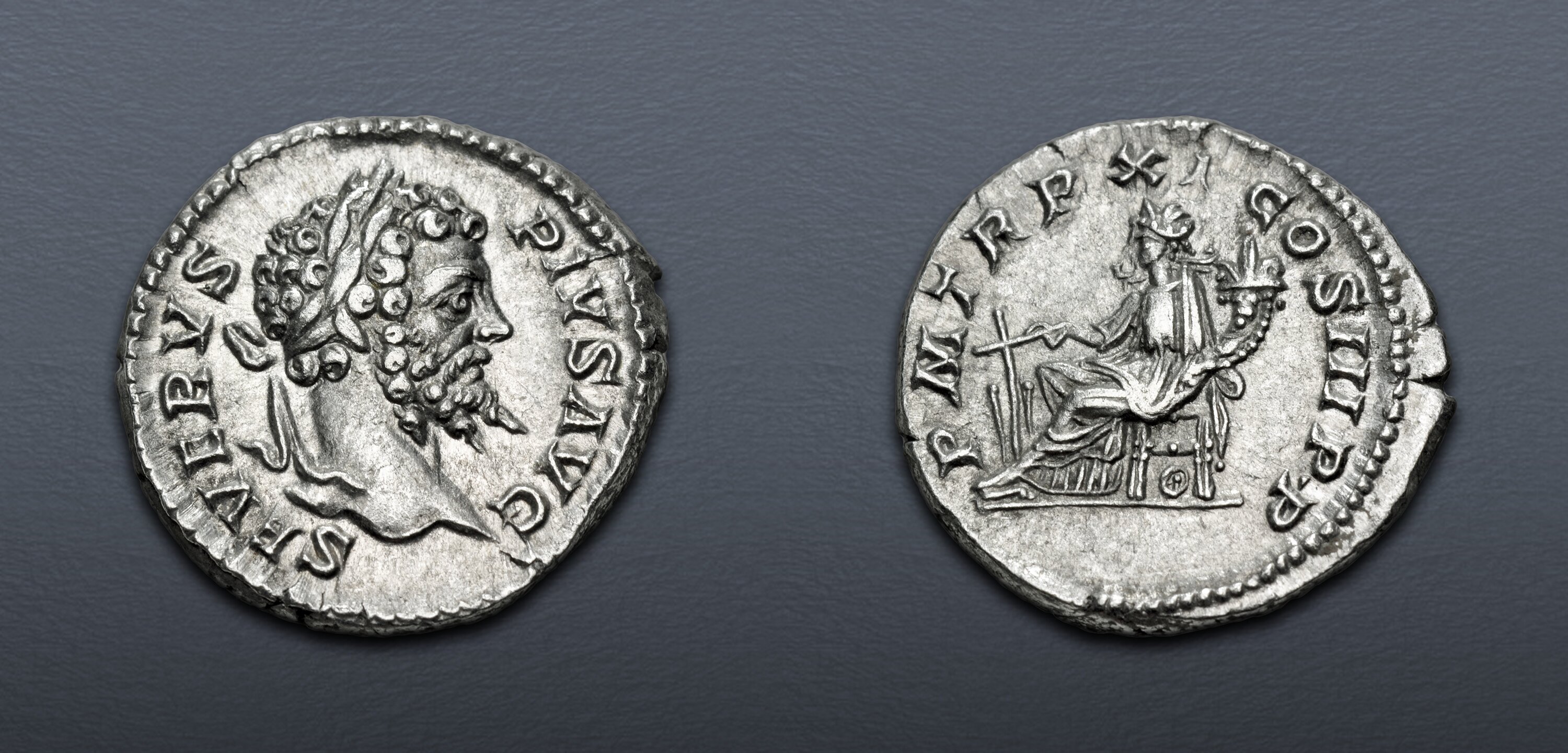 Septimius Severus. AD 193-211. AR Denarius (19mm, 3.59 g, 6h). Rome ...