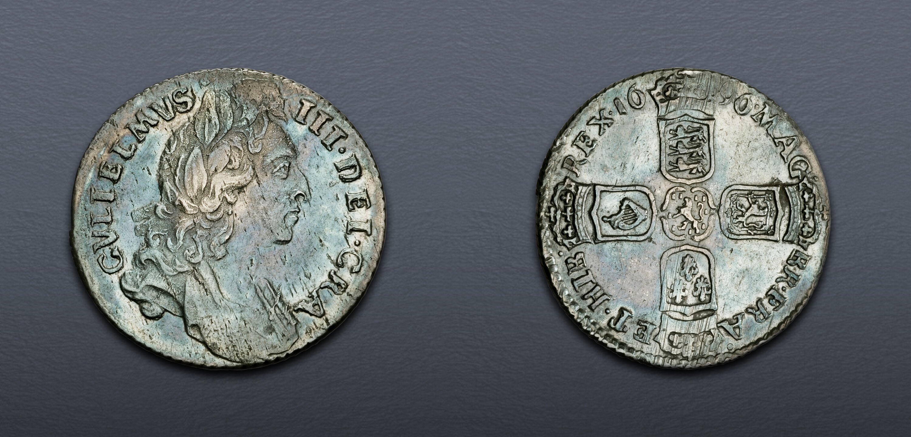 STUART (ORANGE). William III. 1688-1694. AR Sixpence. Dated 1696. Good ...