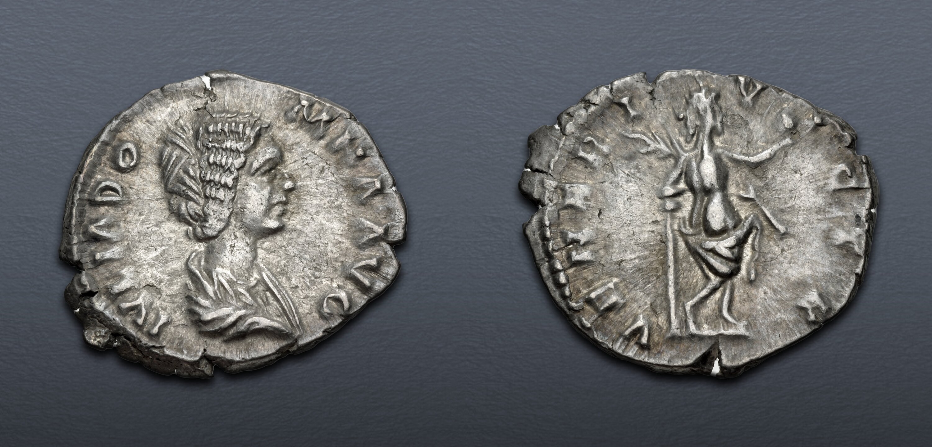 Julia Domna. Augusta, AD 193-217. AR Denarius (19mm, 2.98 g, 6h). Emesa ...