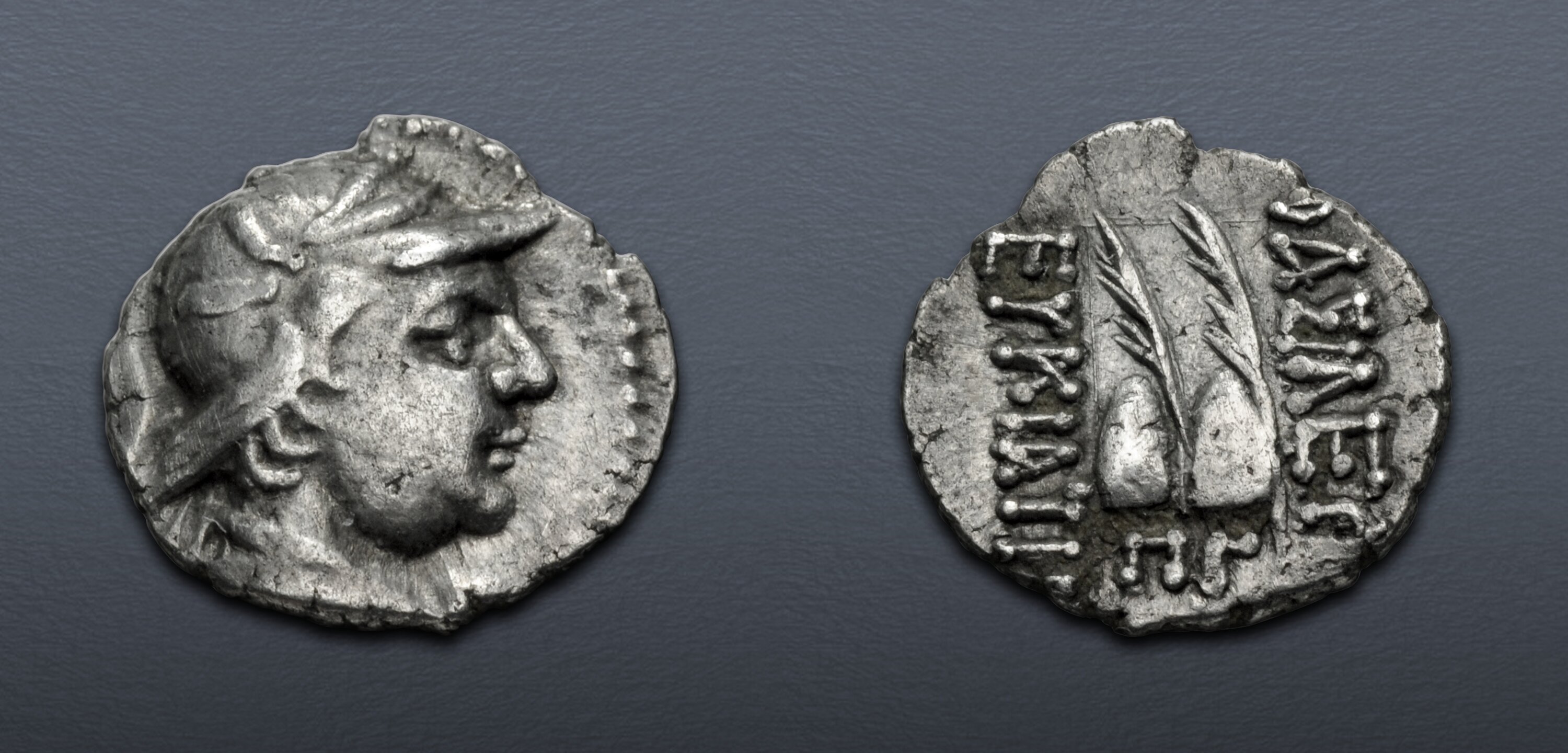 BAKTRIA, Greco-Baktrian Kingdom. Eukratides I Megas. Circa 170-145 BC ...