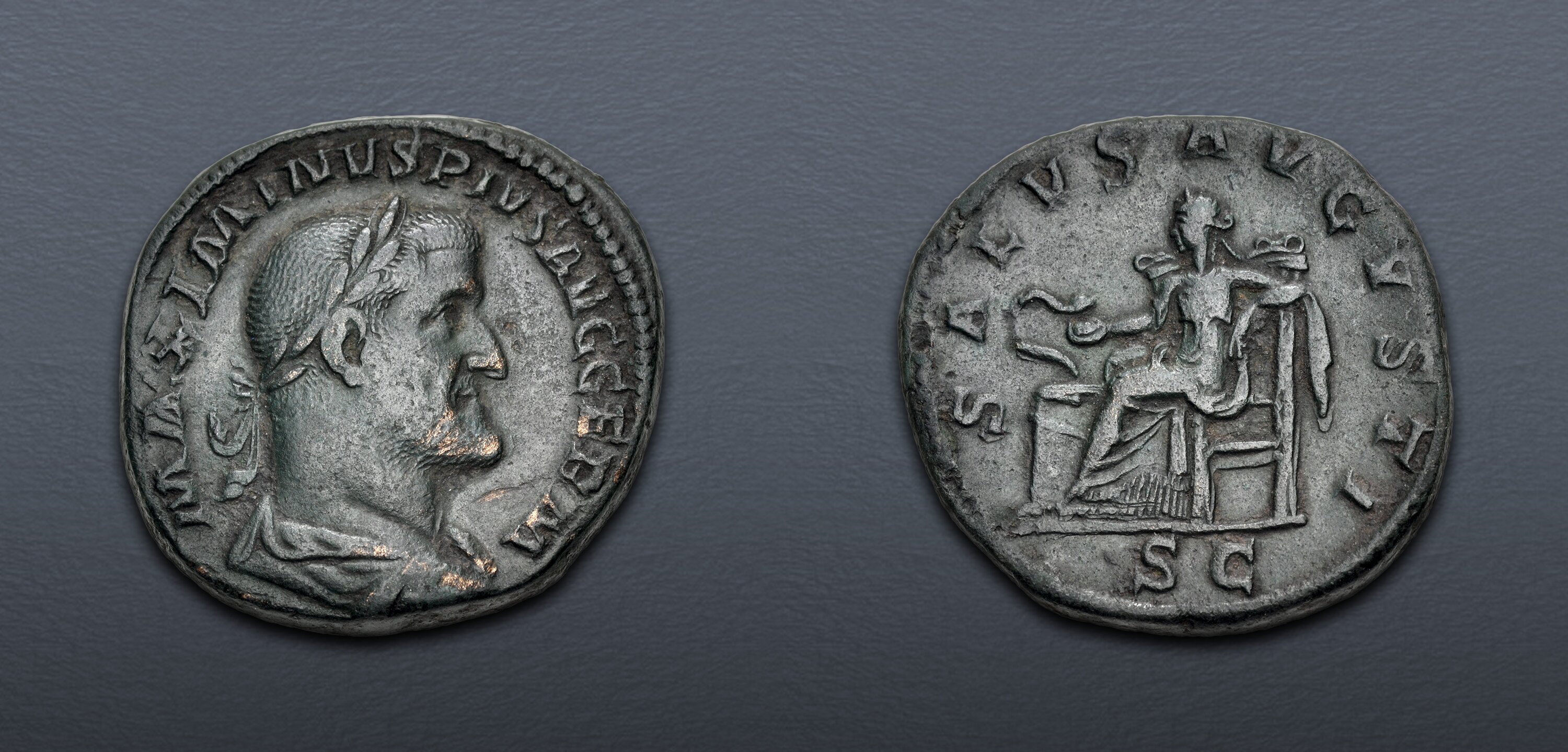 Maximinus I. AD 235-238. Æ Sestertius (29.5mm, 20.29 g, 12h). Rome mint ...