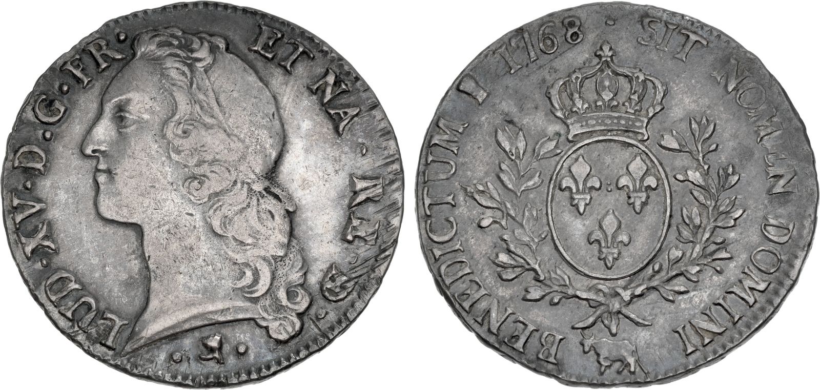 FRANCE, Royal. Louis XV le Bien-Aimé (the Well-Beloved). 1715–1774. AR ...