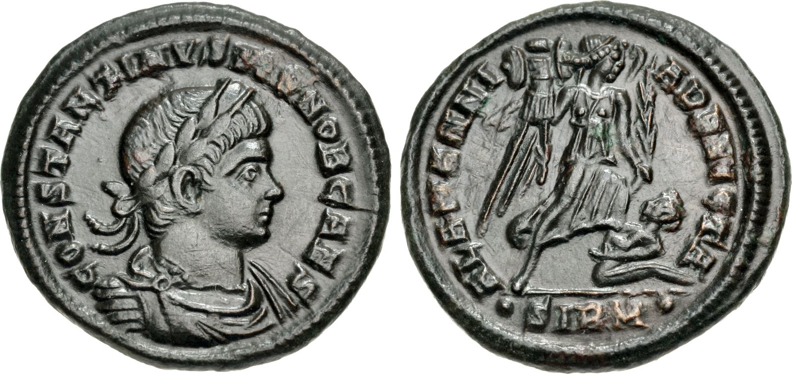 Constantine II. As Caesar, AD 316-337. Æ Follis (19.5mm, 3.44 g, 6h ...
