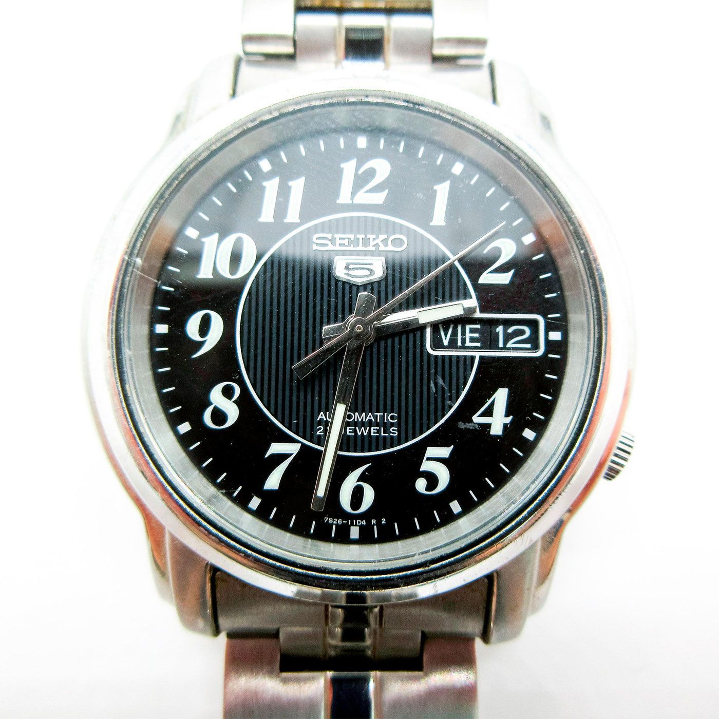 Seiko Automatic 7S26 03S0 Stainless Steel Watch Lion And