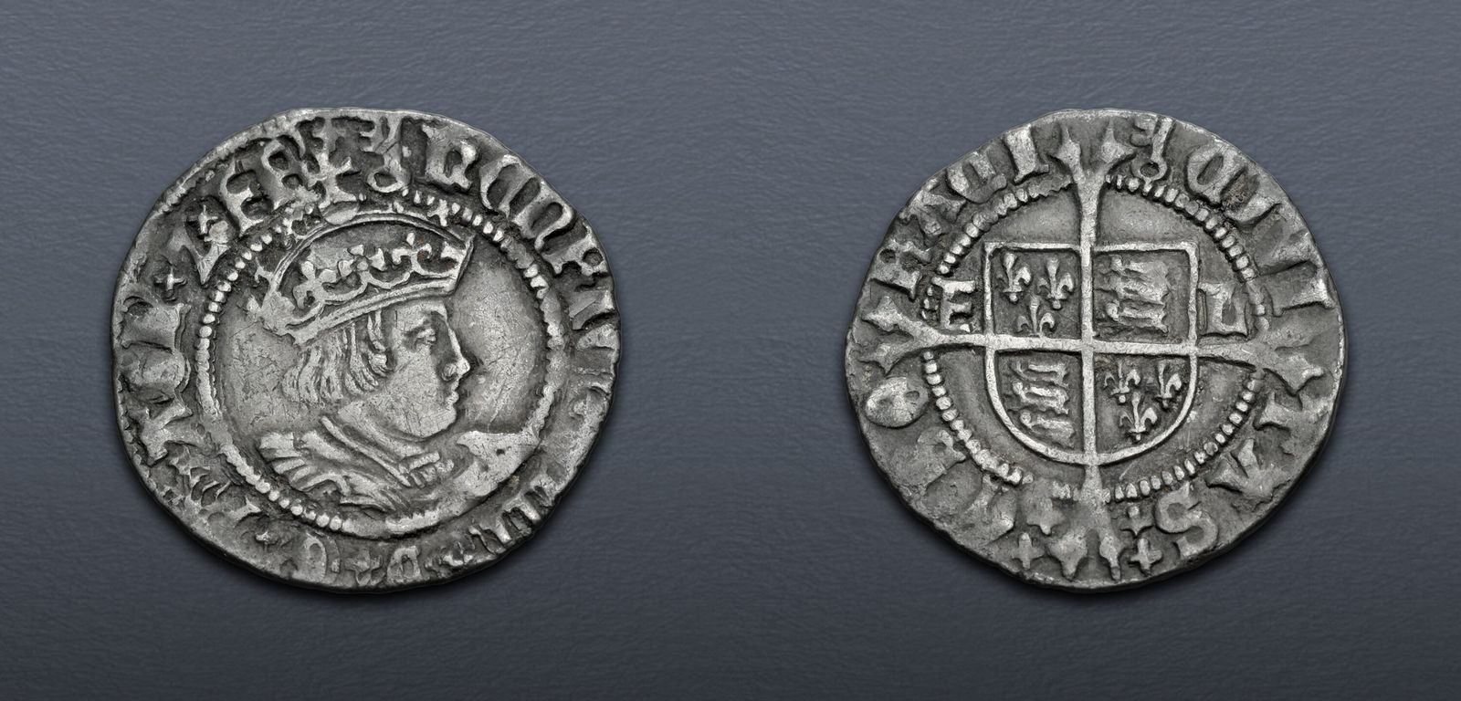 TUDOR. Henry VIII. 1509-1547. AR Halfgroat (18mm, 1.35 g, 2h). Second ...