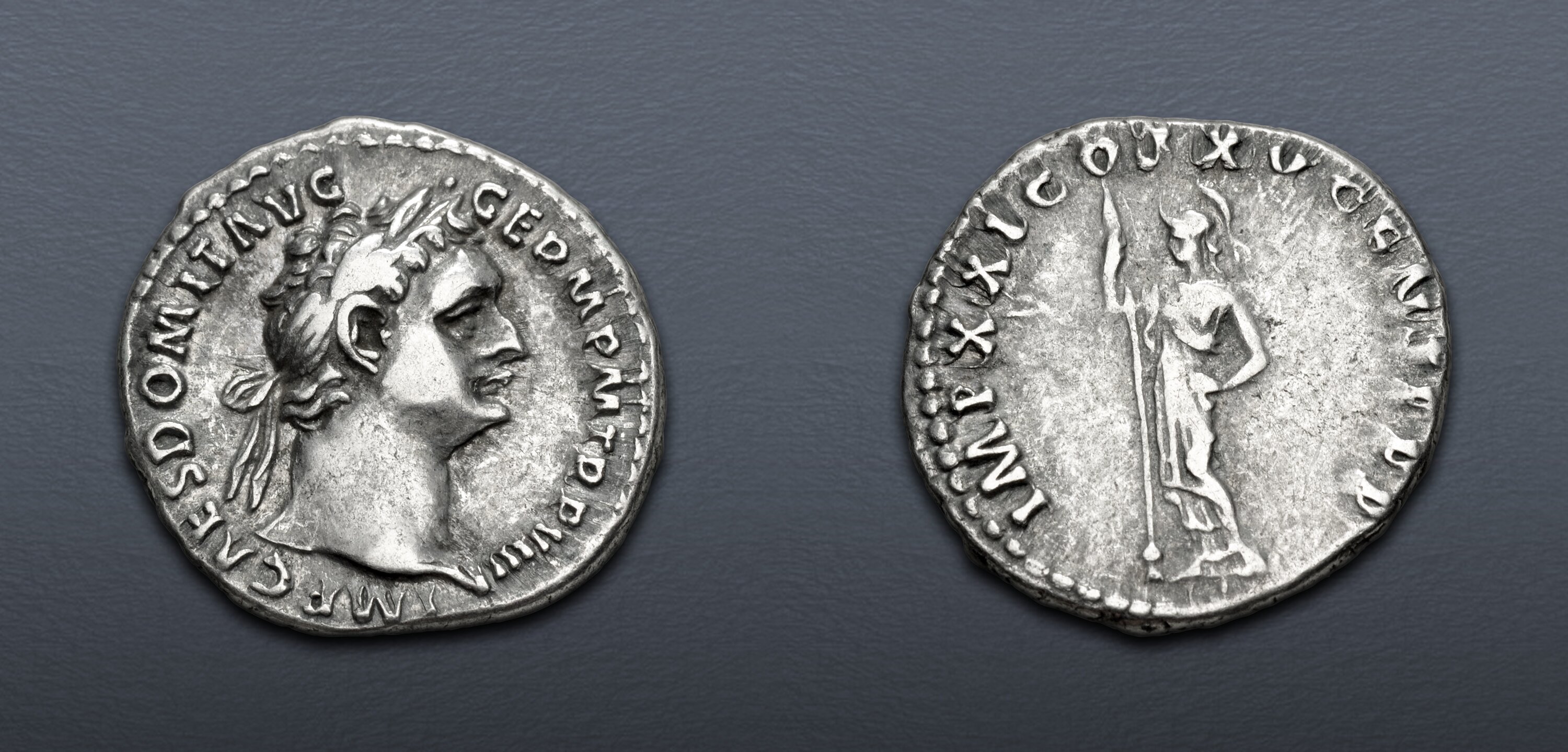 Domitian. AD 81-96. AR Denarius (18mm, 3.53 g, 6h). Rome mint. Struck 1 ...