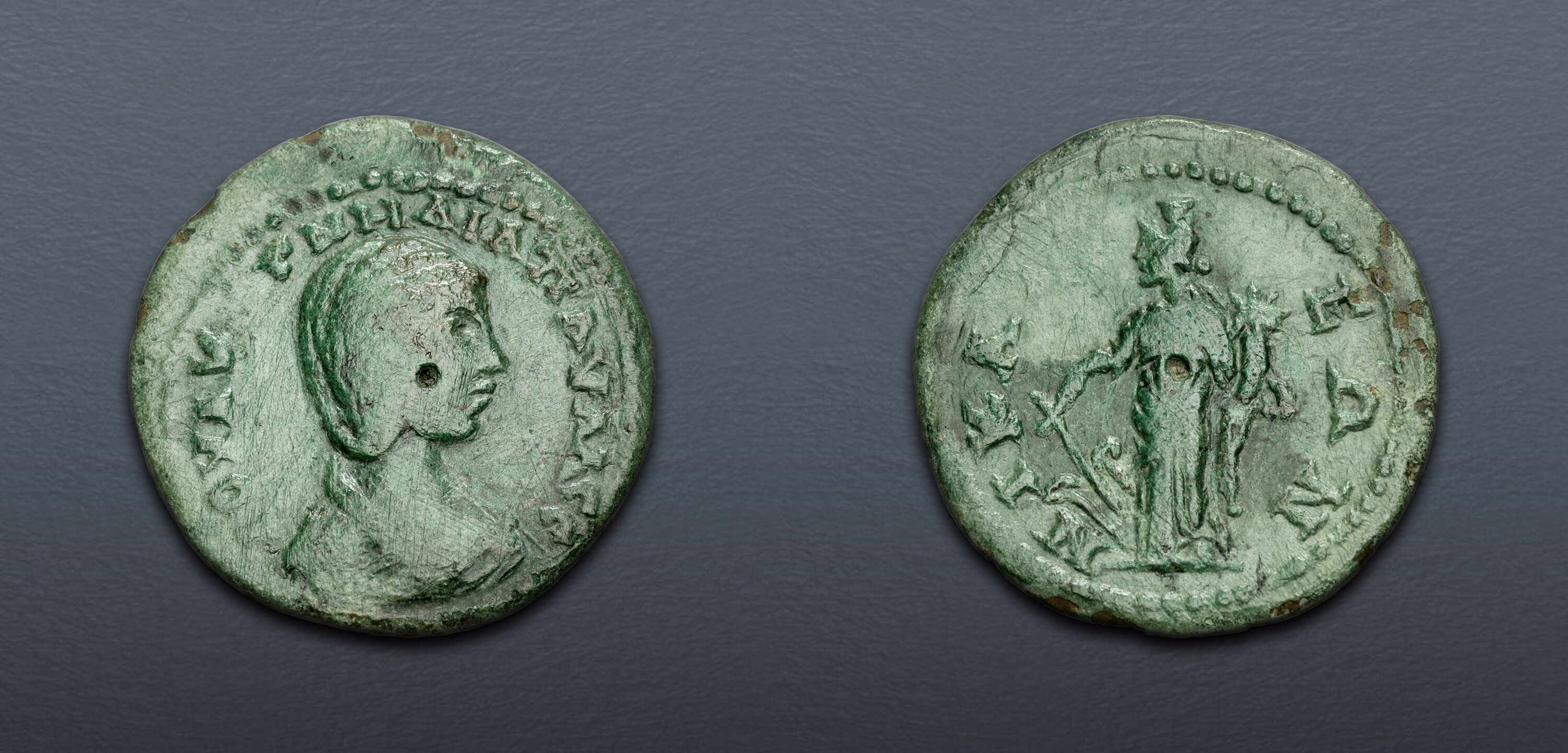 BITHYNIA, Nicaea. Julia Paula. Augusta, AD 219-220. Æ Assarion (23mm, 5 ...