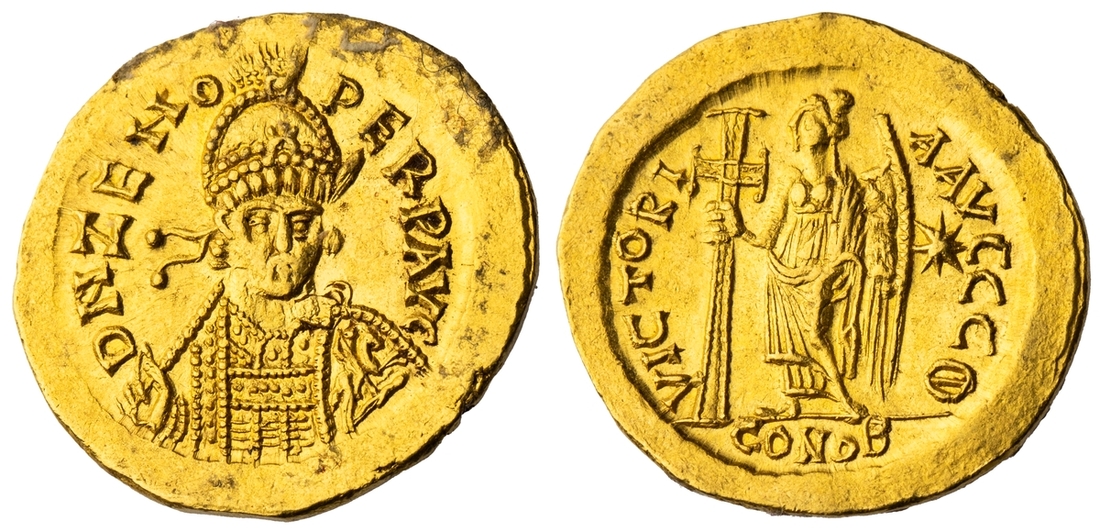 Roman Empire, Zeno, Second Reign (AD 476-491), AV Solidus, DN ZENO ...