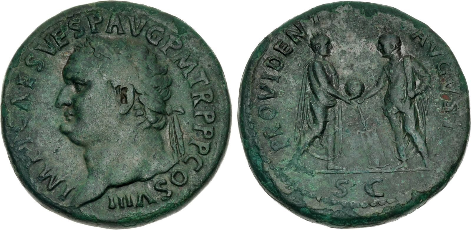 Titus. AD 79-81. Æ Sestertius (32mm, 20.12 g, 6h). Rome mint. Struck AD ...