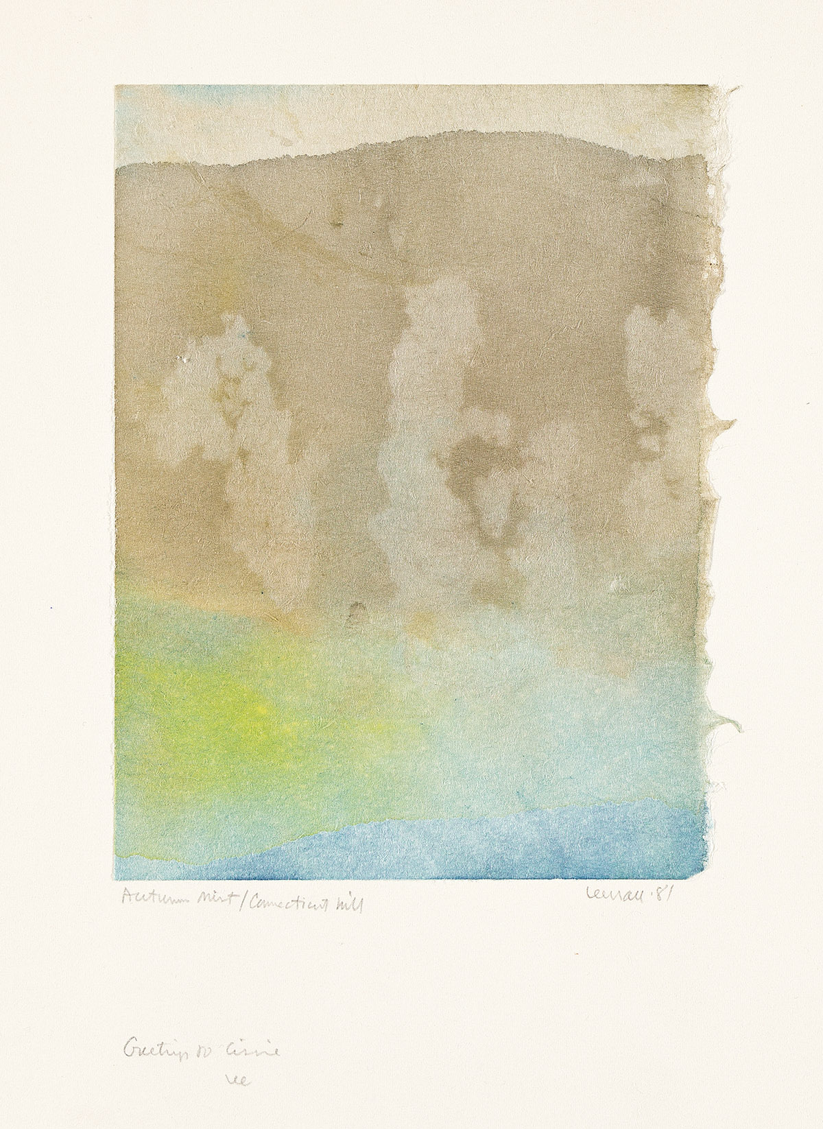 Hall, Lee (1934-2017) Nine Works on Paper, Watercolors and Collages ...