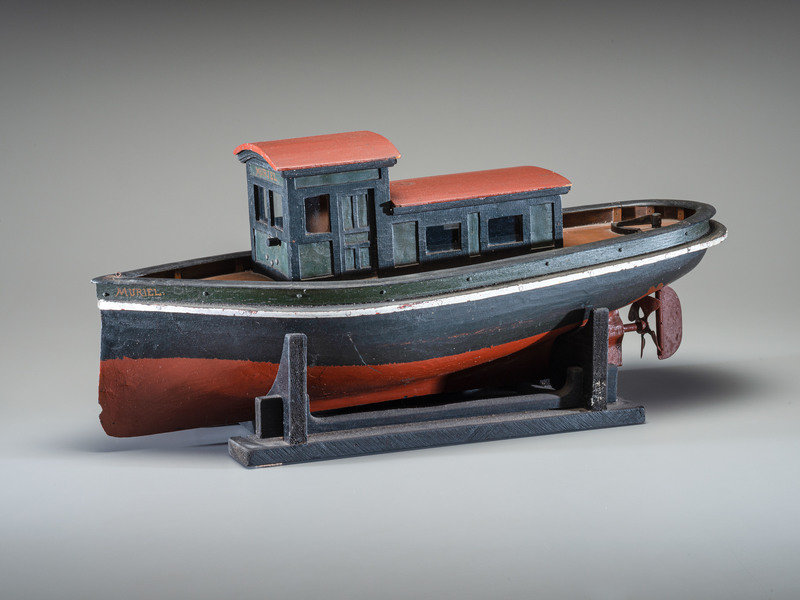 A Painted Wood Model of the Tugboat Muriel | Freeman's