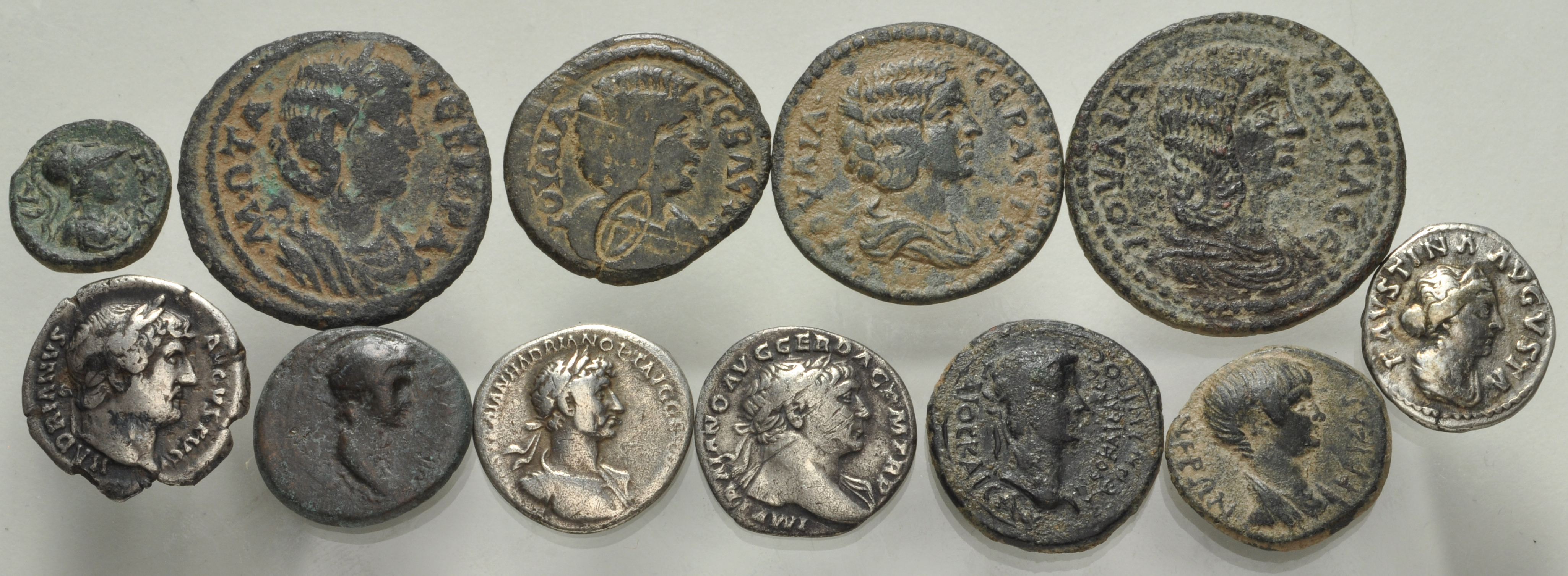ROMAN. Provincial-Imperial. Lot of twelve (12) silver and bronze issues ...