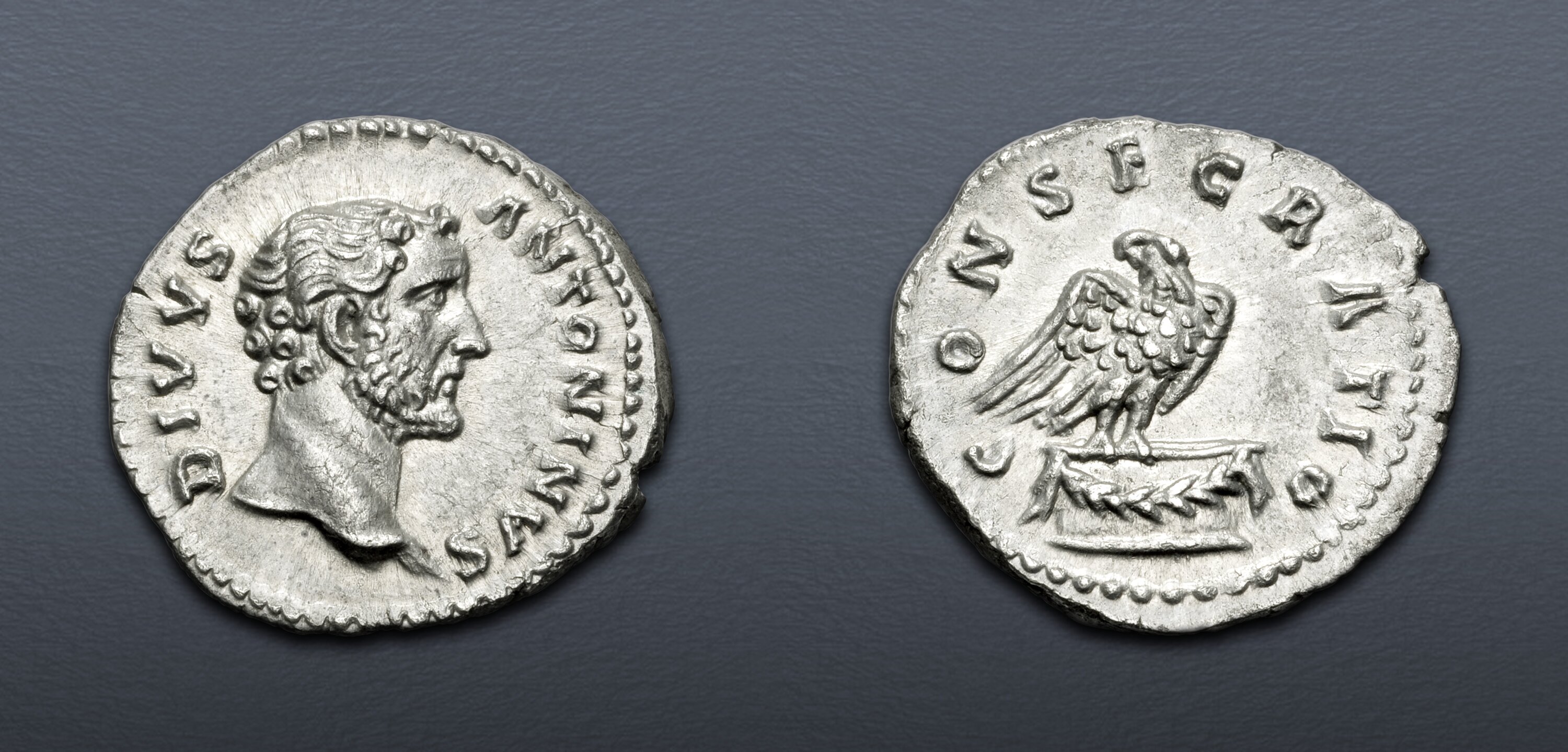 Divus Antoninus Pius. Died AD 161. AR Denarius (19mm, 3.33 g, 6h ...
