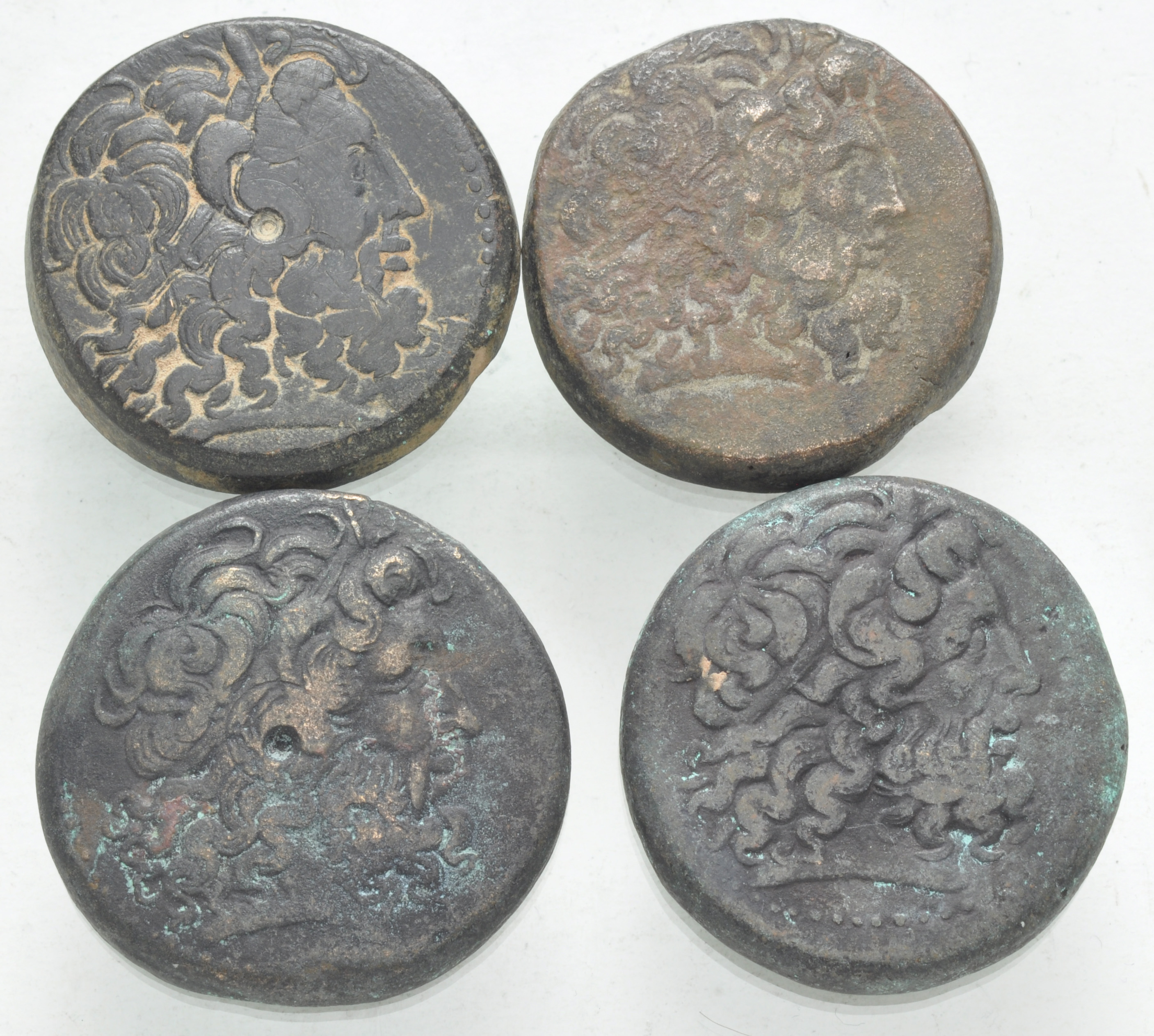 GREEK. Egypt & North Africa. Lot of four (4) Ptolemaic bronze issues ...