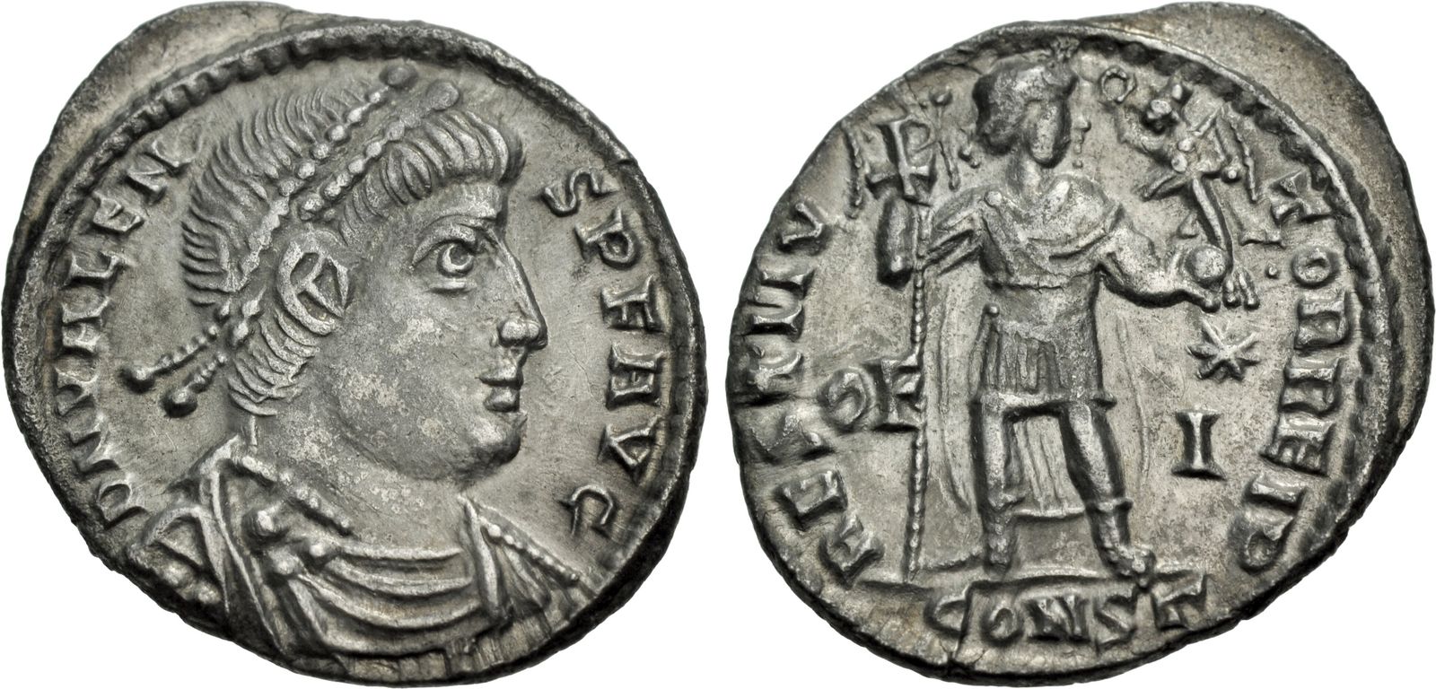 Valens. AD 364-378. AR Siliqua (16.5mm, 1.89 g, 12h). Arelate (Arles ...