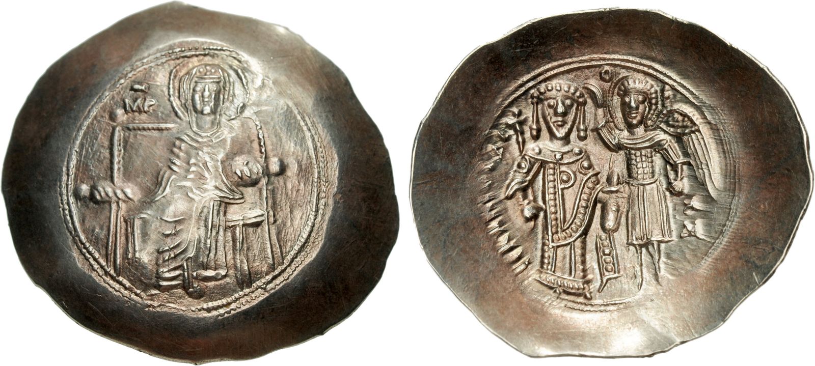 Isaac II Angelus. First reign, 1185-1195. EL Aspron Trachy (29mm, 4.32 ...