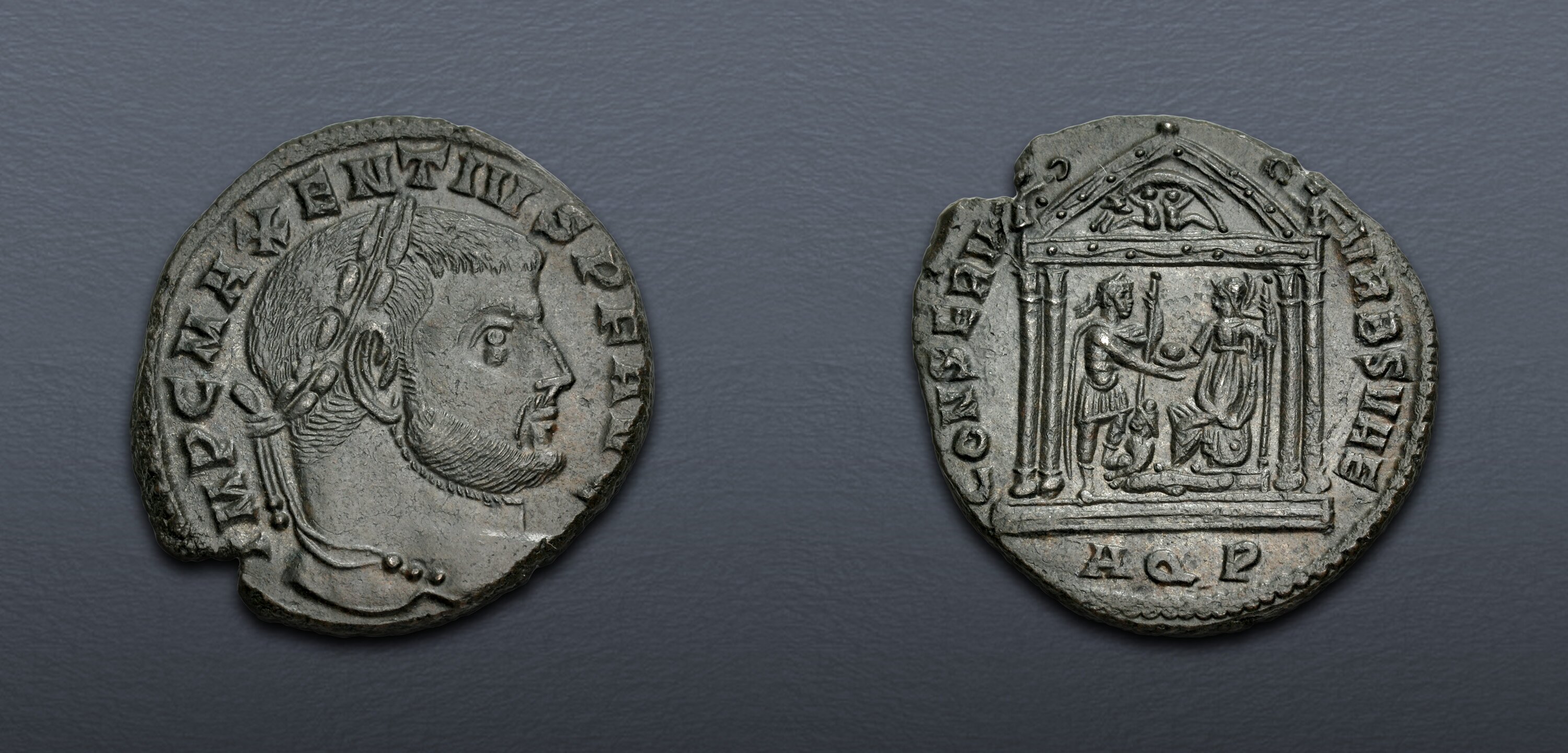 Maxentius. AD 307-312. Æ Follis (24.5mm, 7.24 g, 6h). Aquileia mint ...