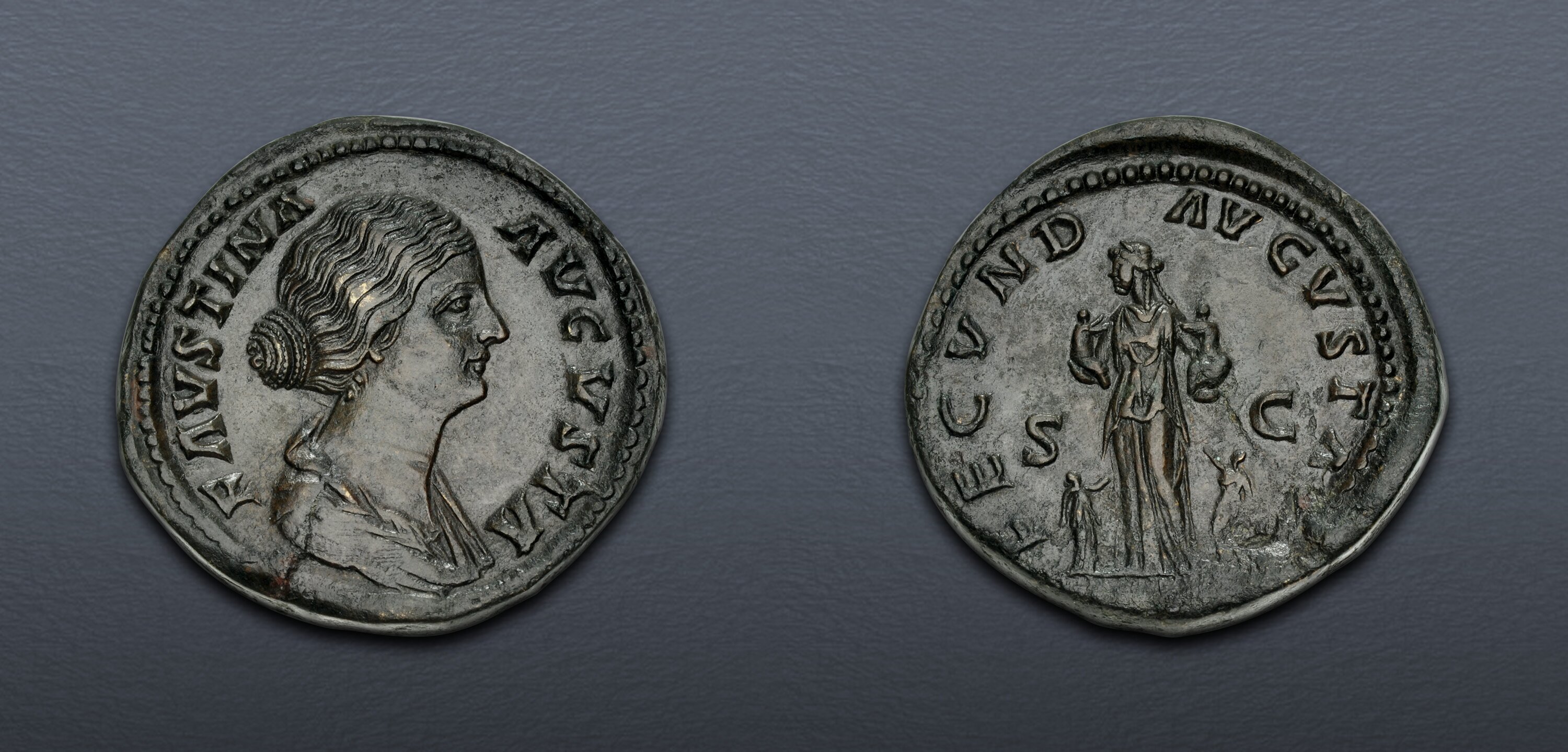 Faustina Junior. Augusta, AD 147-175. Æ Sestertius (34mm, 28.81 g, 12h ...