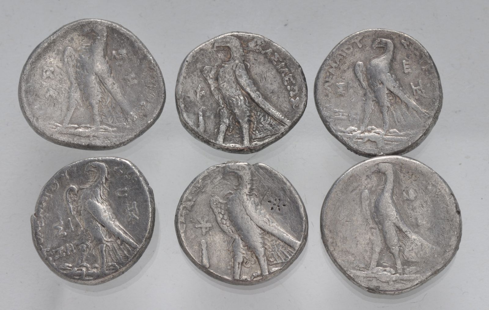 GREEK. Egypt & North Africa. Lot of six (6) Ptolemaic AR Tetradrachms ...