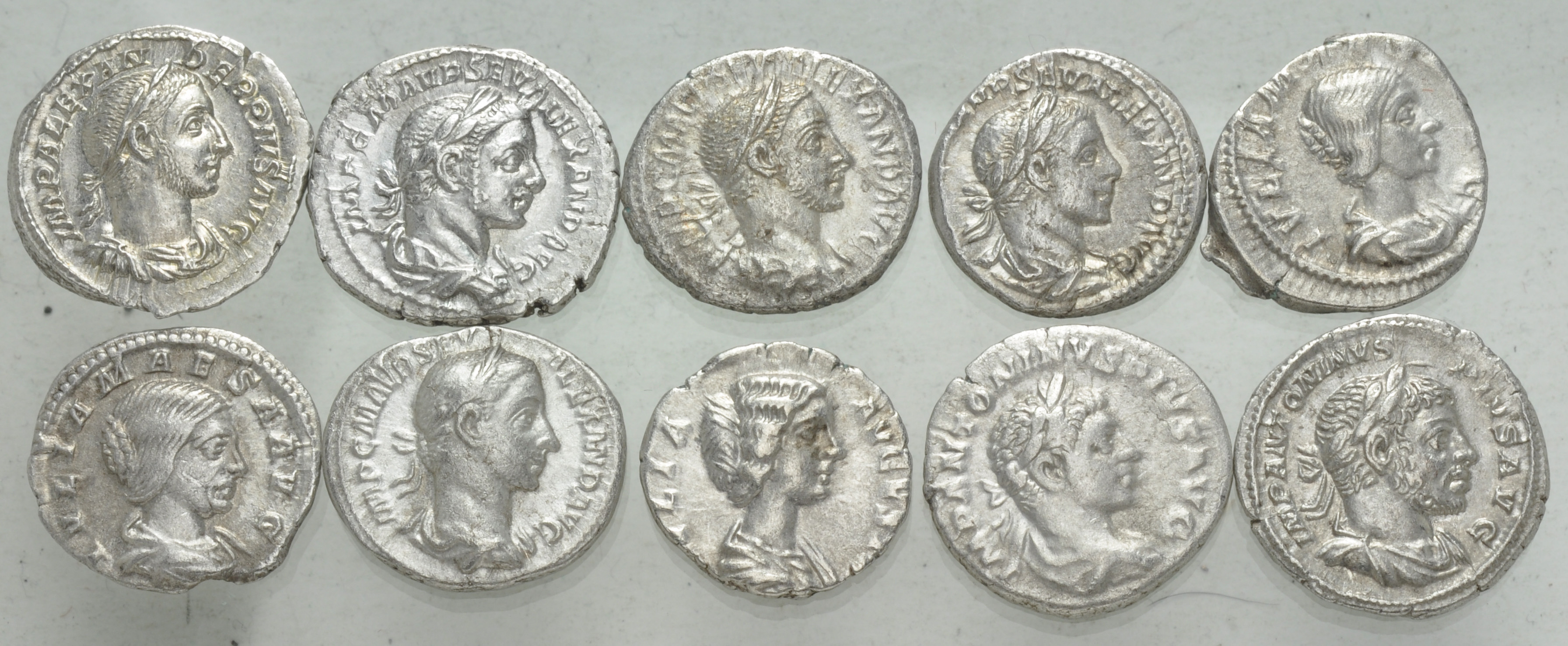 ROMAN. Imperial. Lot of ten (10) 3rd Century AR Denarii. | Classical ...
