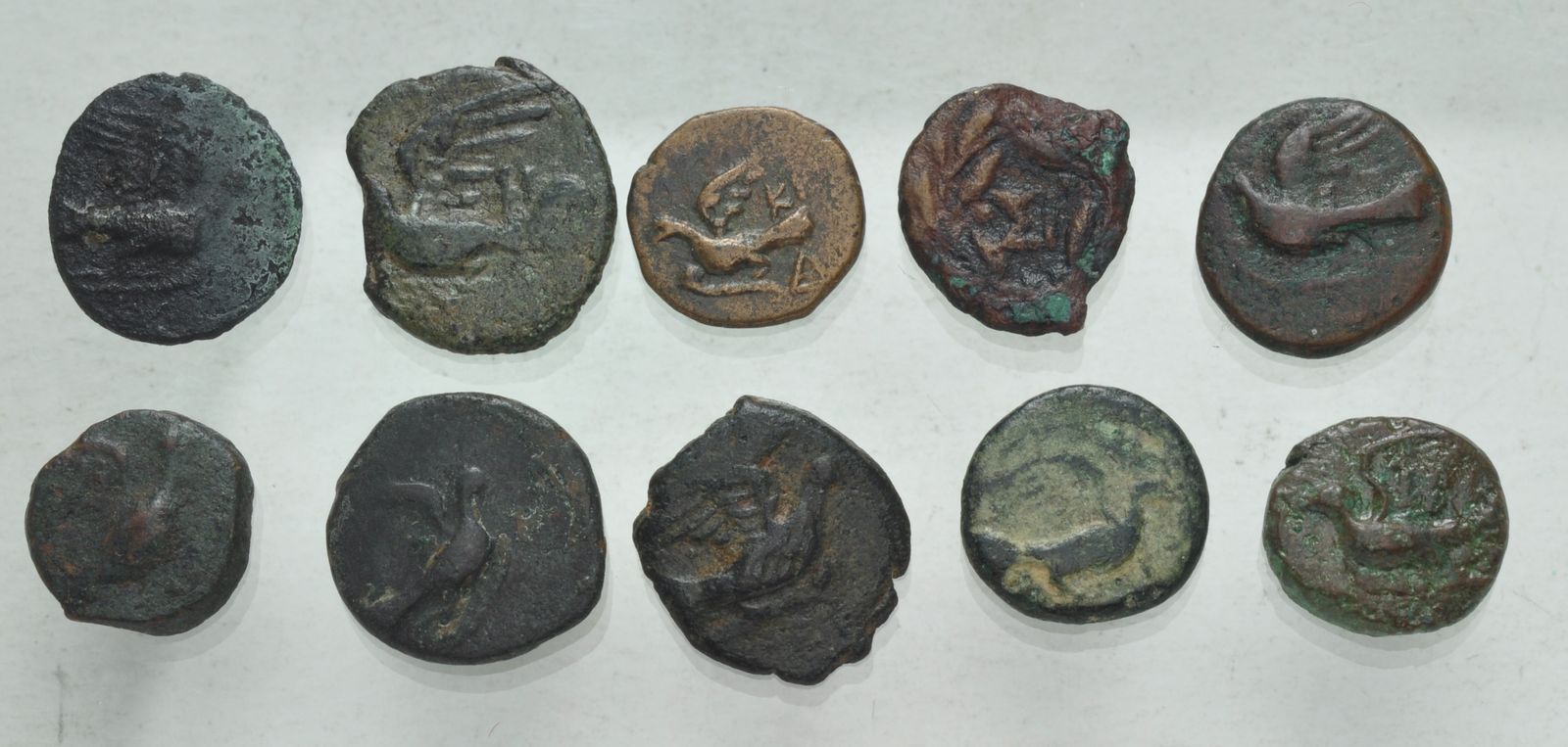 GREEK. Central & Southern Greece. Lot of ten (10) bronze issues of ...