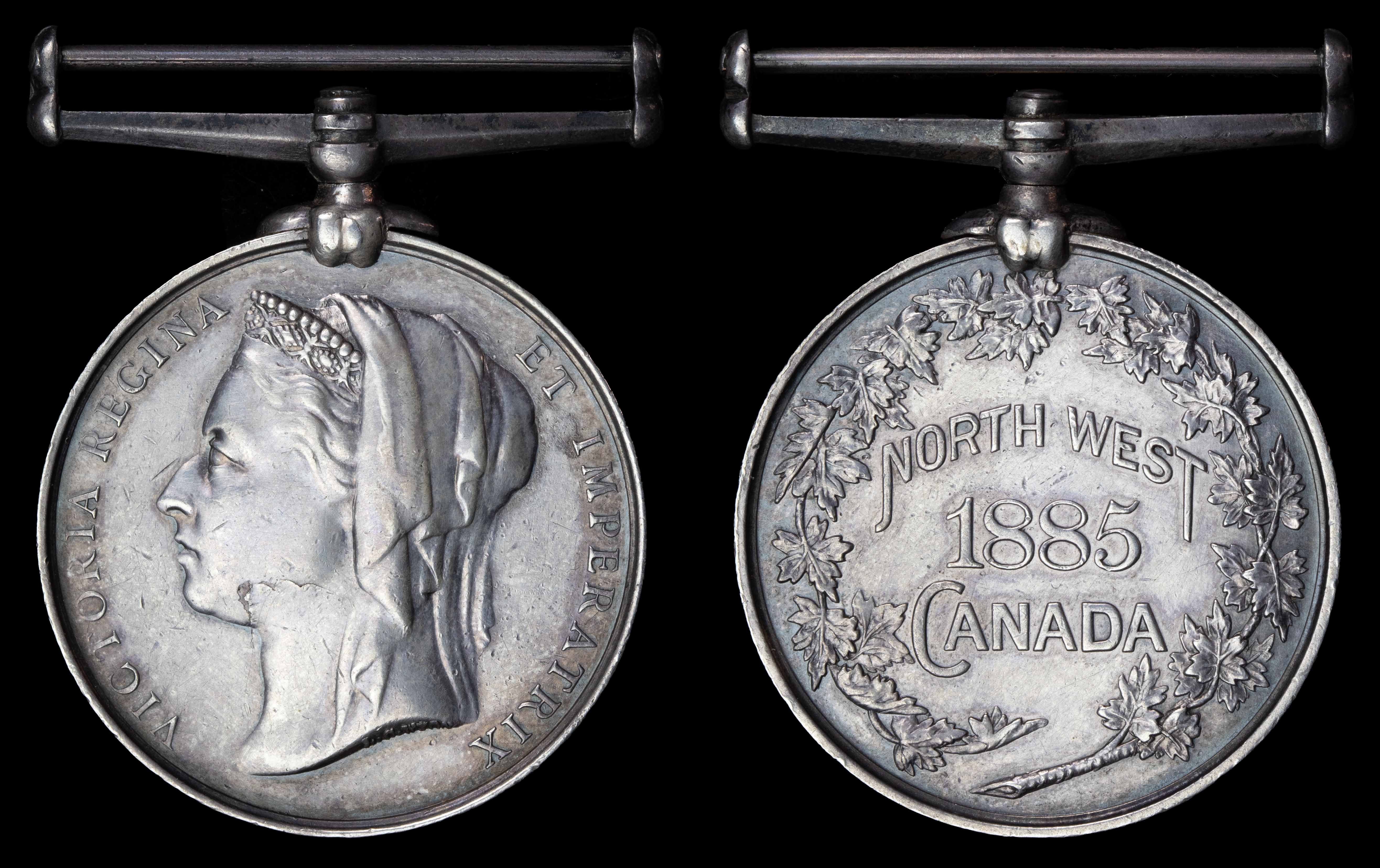 North West Canada 1885, no clasp (Pte J. Sanson Q.O.R.), engraved ...