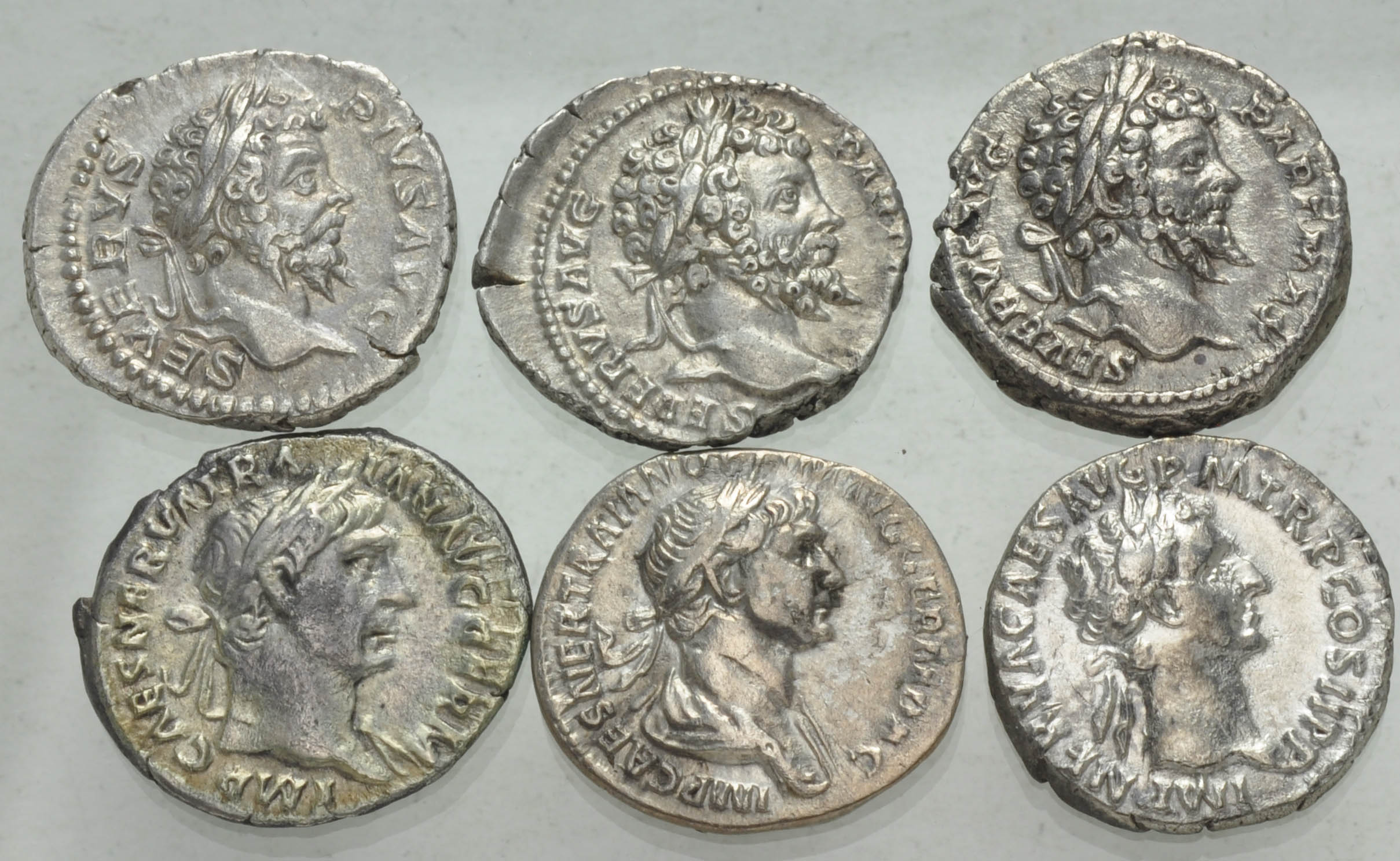 ROMAN. Imperial. Lot of six (6) AR Denarii. | Classical Numismatic Group