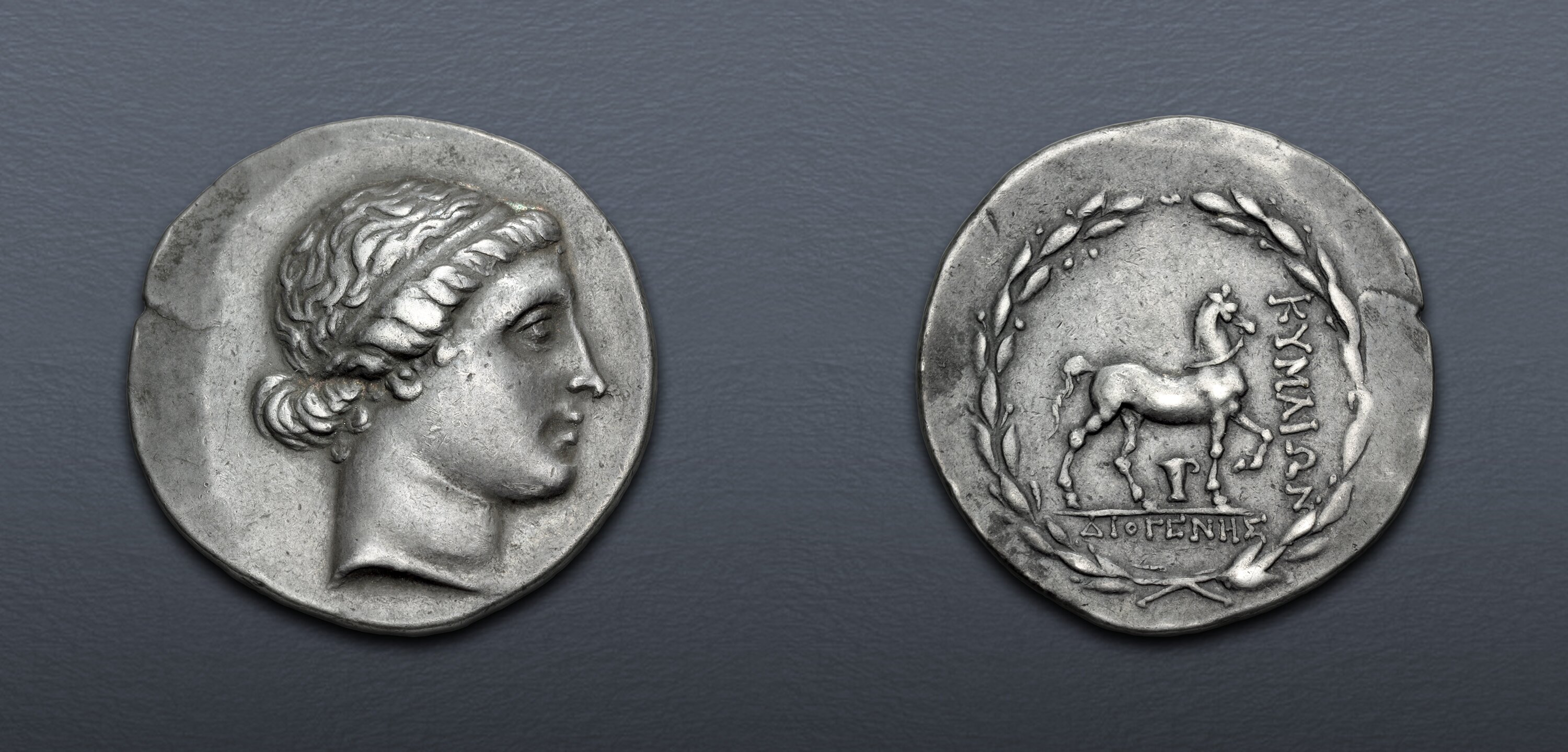AEOLIS, Kyme. Circa 151/0-143/2 BC. AR Tetradrachm (32mm, 16.76 g, 12h ...