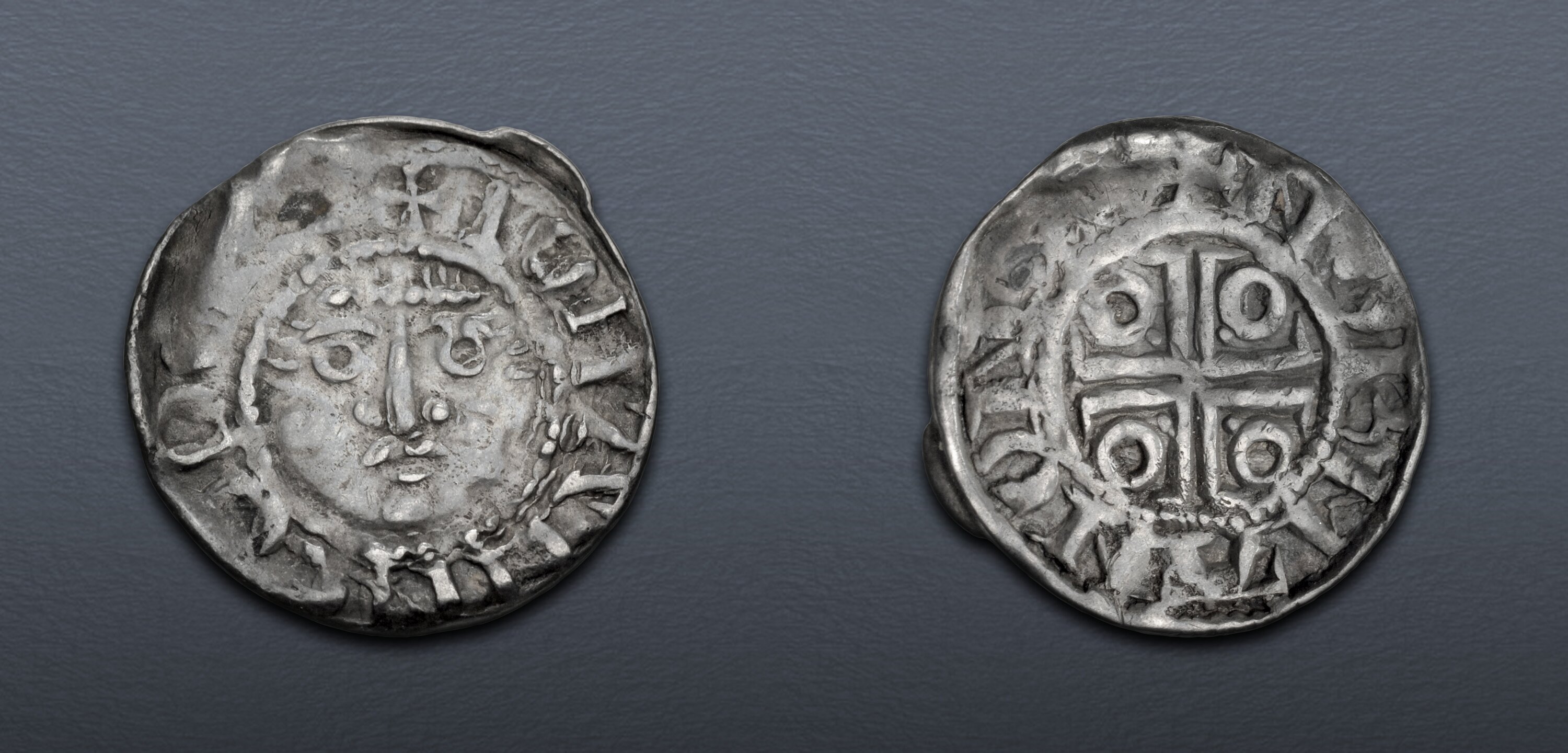 IRELAND. John. As Lord of Ireland, 1172-1199. AR Penny (14.5mm, 0.68 g ...