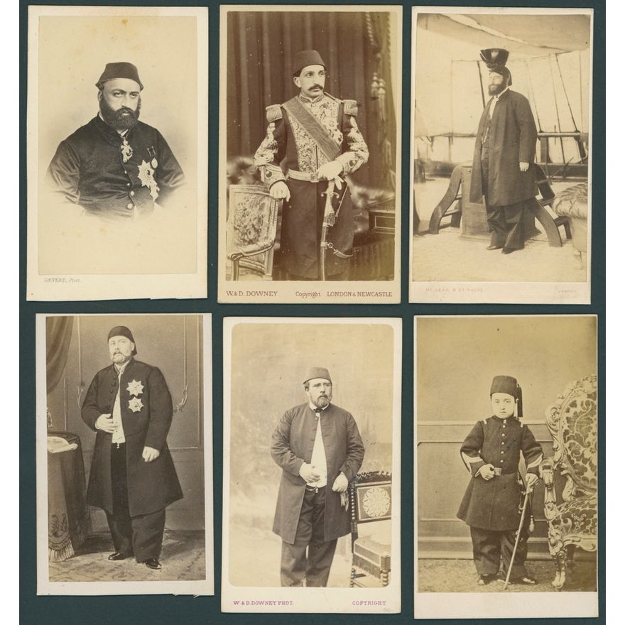 Egypt / Ottoman Empire Rulers 2 carte de visite photographs of the ...