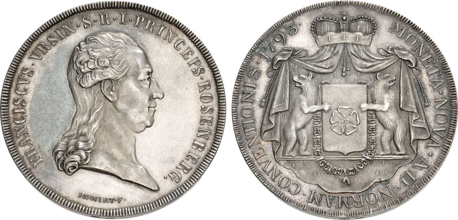 AUSTRIA, Orsini-Rosenberg (Principality). Franz Ursini. 1794-1832. AR ...