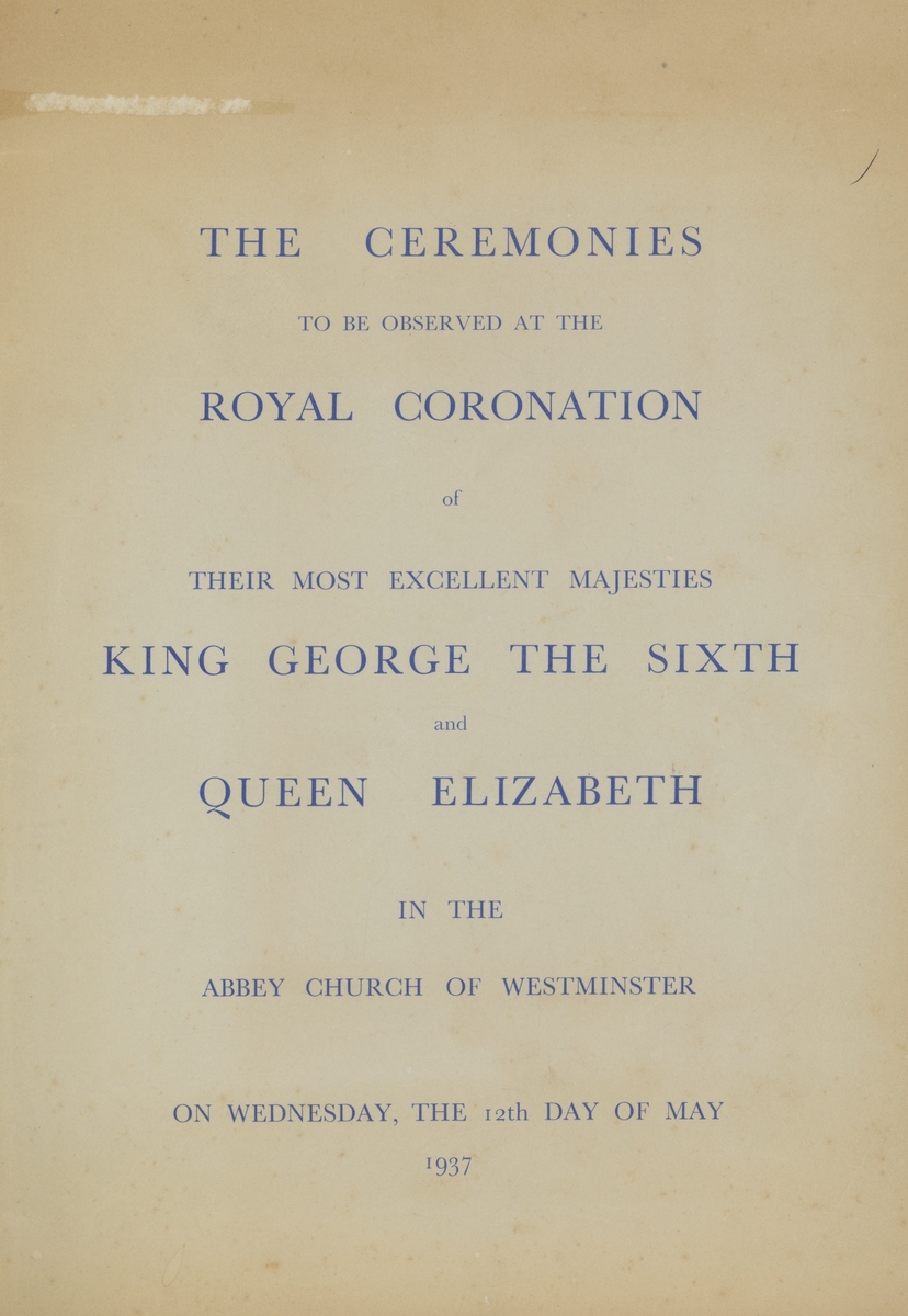 Great Britain Coronation King George VI 1937 Decorative invitation ...