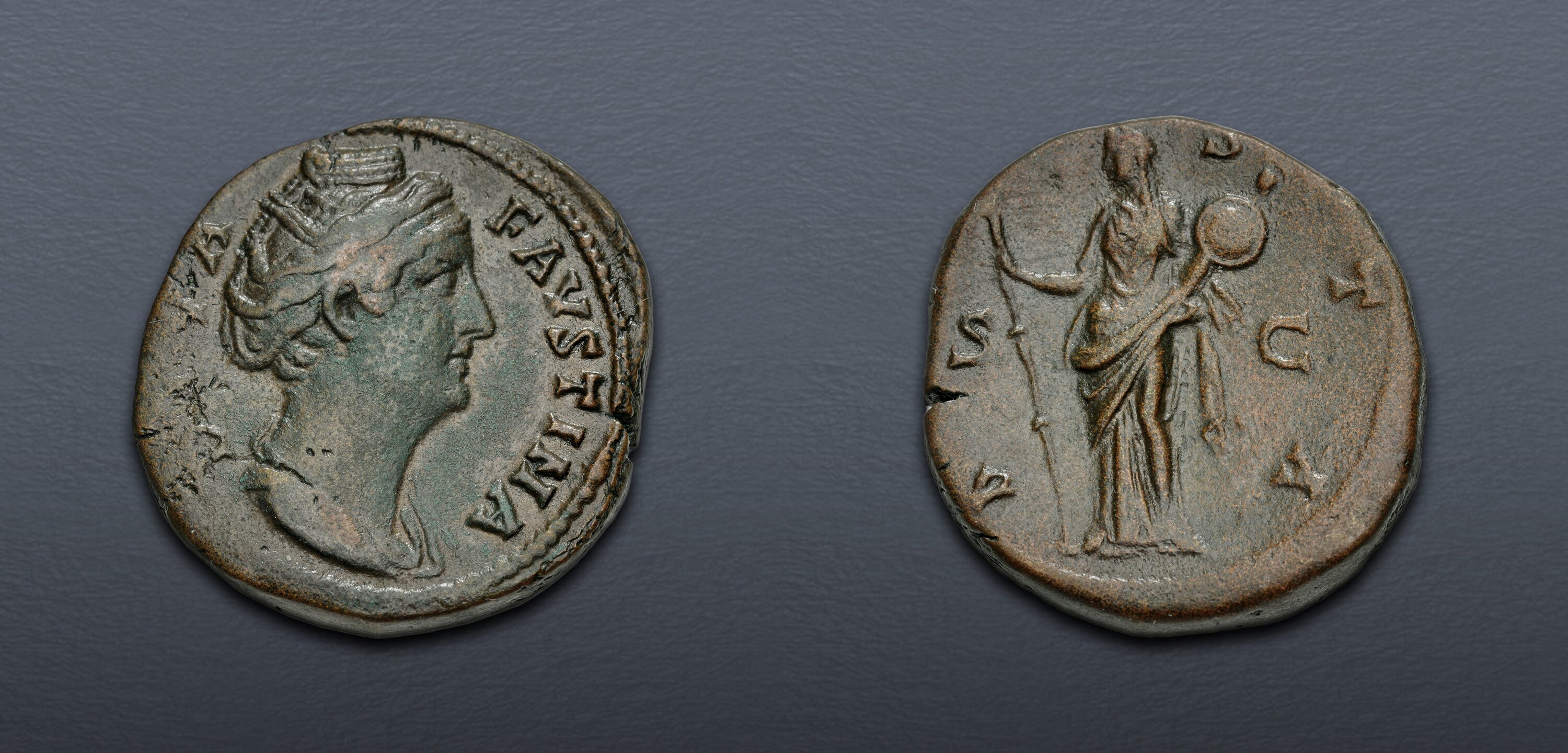 Diva Faustina Senior. Died AD 140/1. Æ Sestertius (29mm, 25.97 g, 12h ...