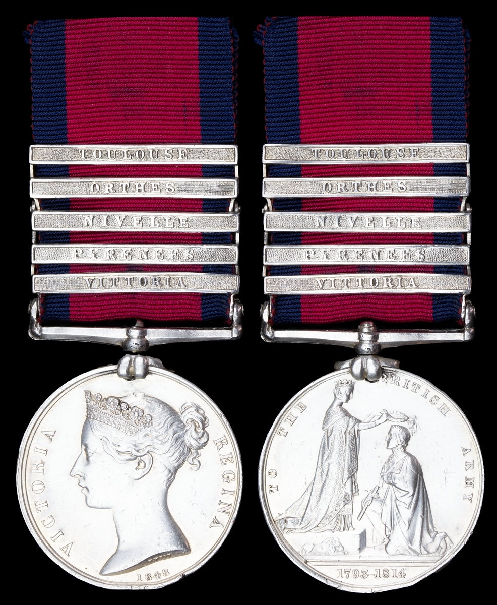 The Military General Service Medal awarded to Private J. Stringer, 95th ...