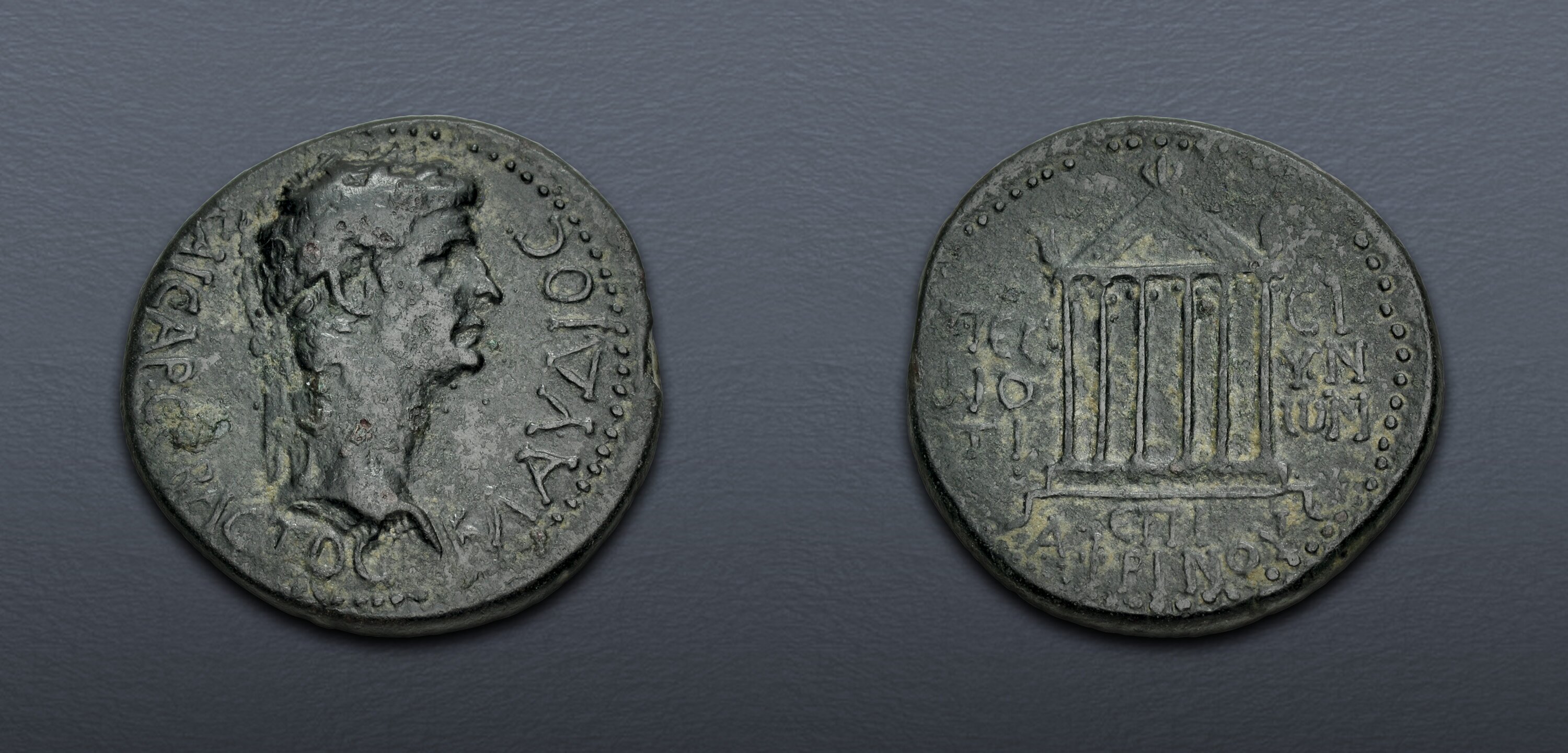 GALATIA, Koinon of Galatia. Claudius. AD 41-54. (26.5mm, 9.32 g, 12h ...