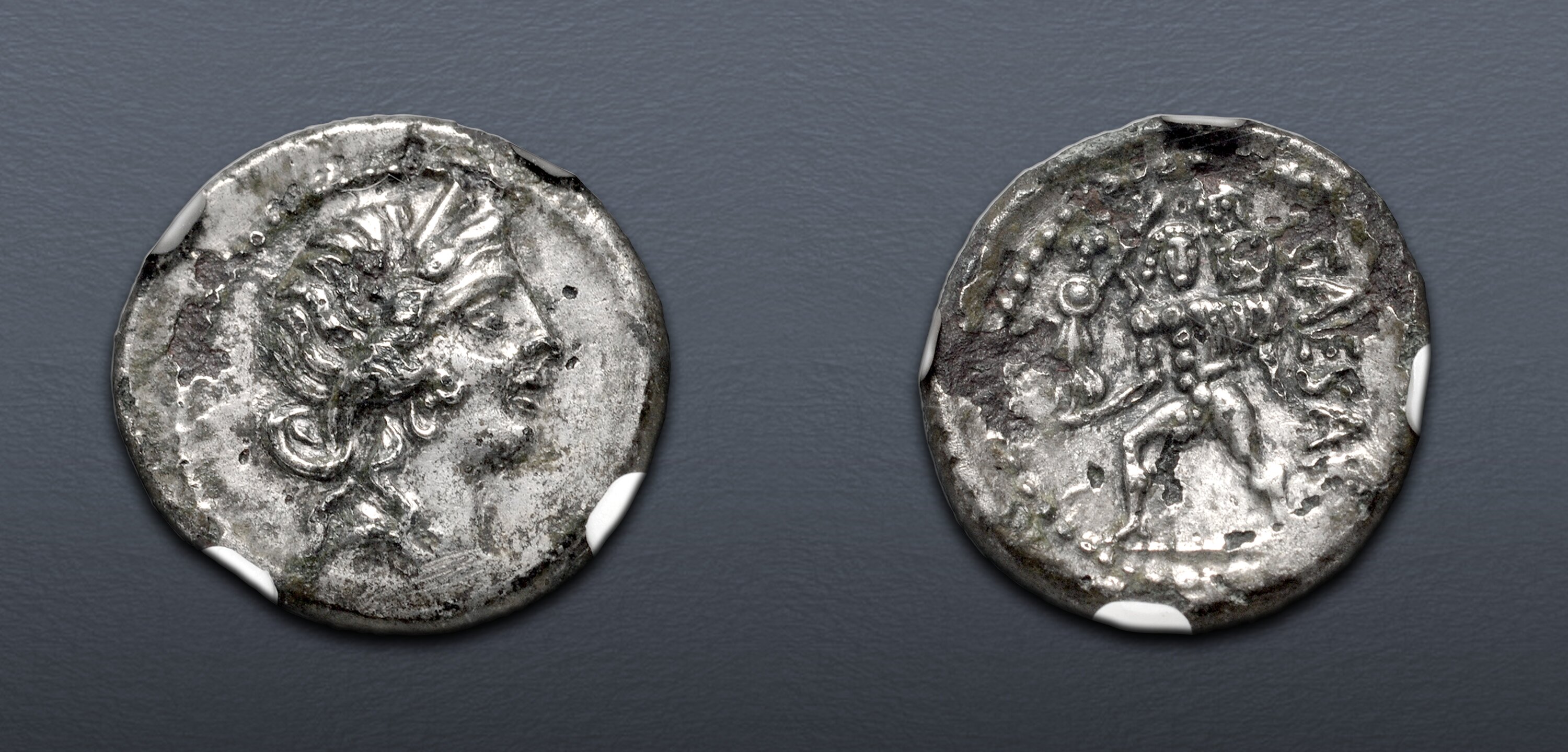 The Caesarians. Julius Caesar. Late 48-47 BC. Fourrée Denarius (17.5mm ...