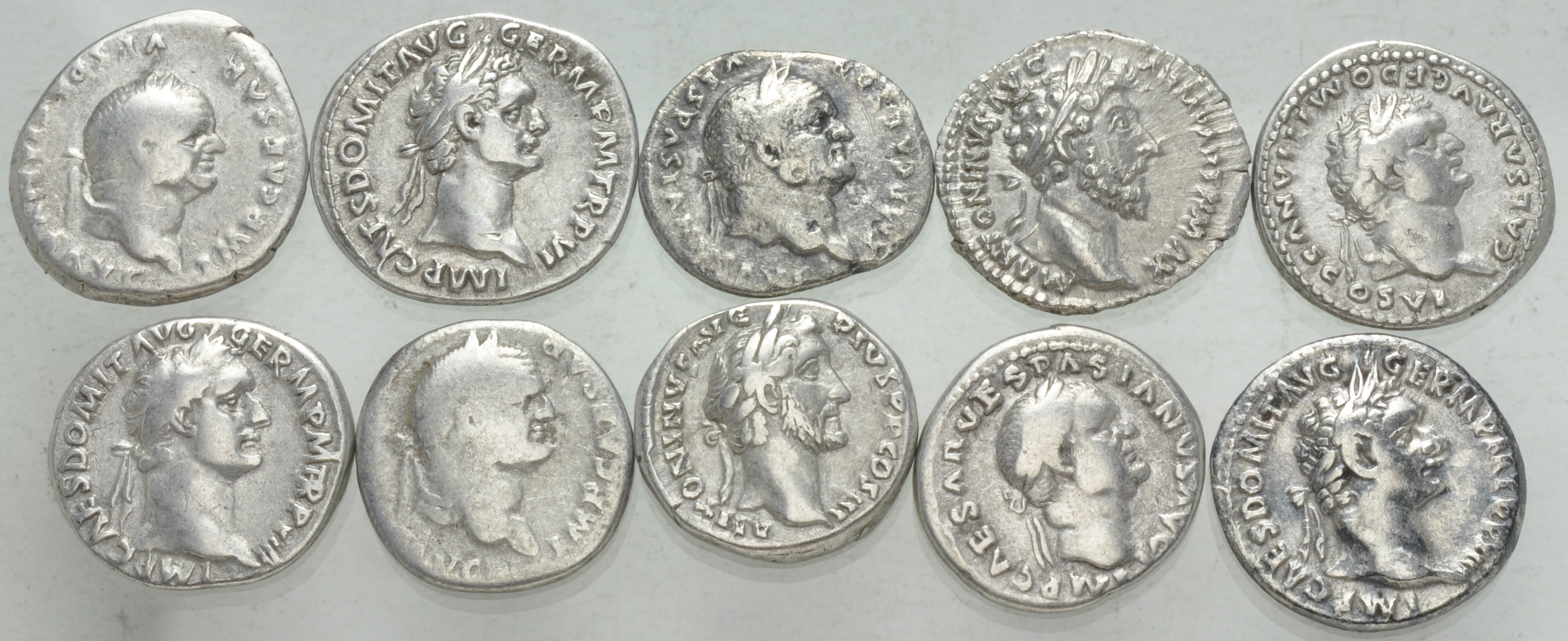 ROMAN. Imperial. Lot of ten (10) AR Denarii. | Classical Numismatic Group