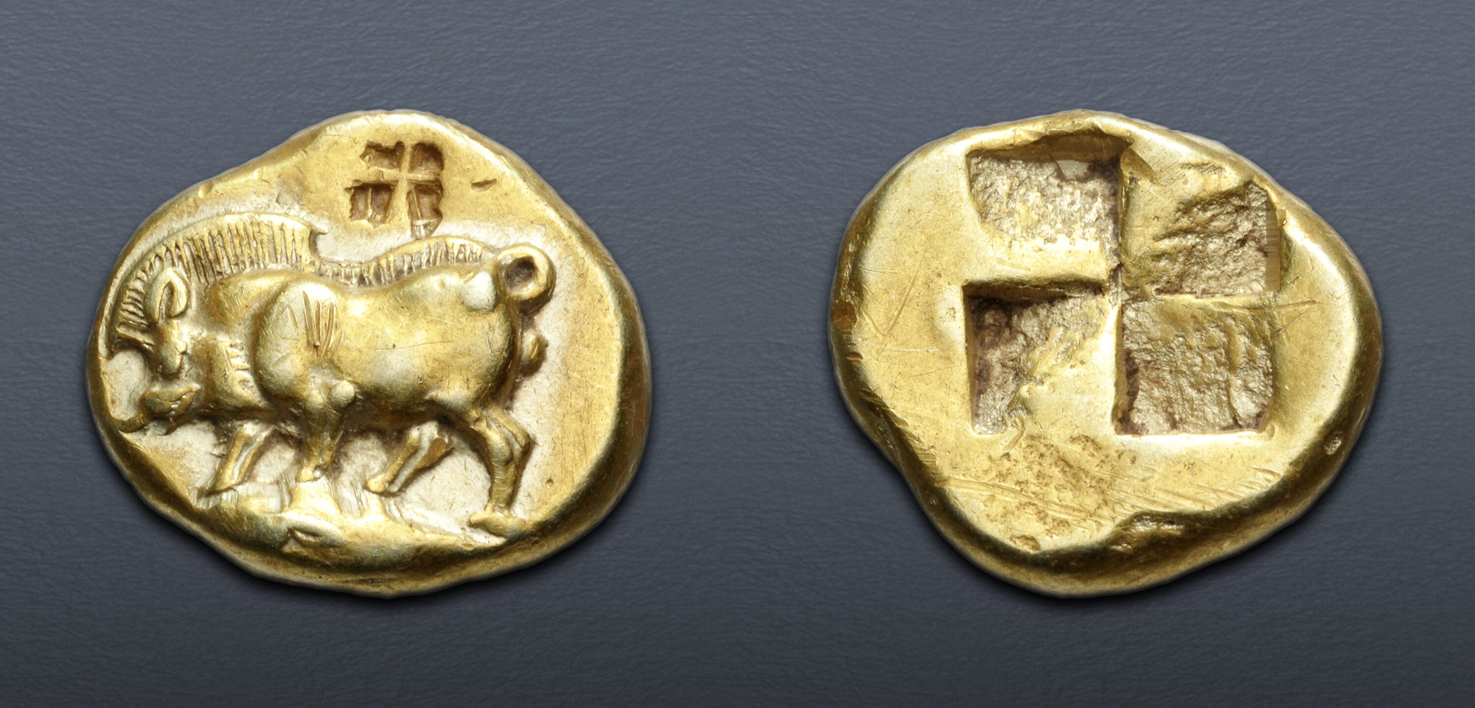 MYSIA, Kyzikos. Circa 550-450 BC. EL Hekte – Sixth Stater (11.5mm, 2.65 ...