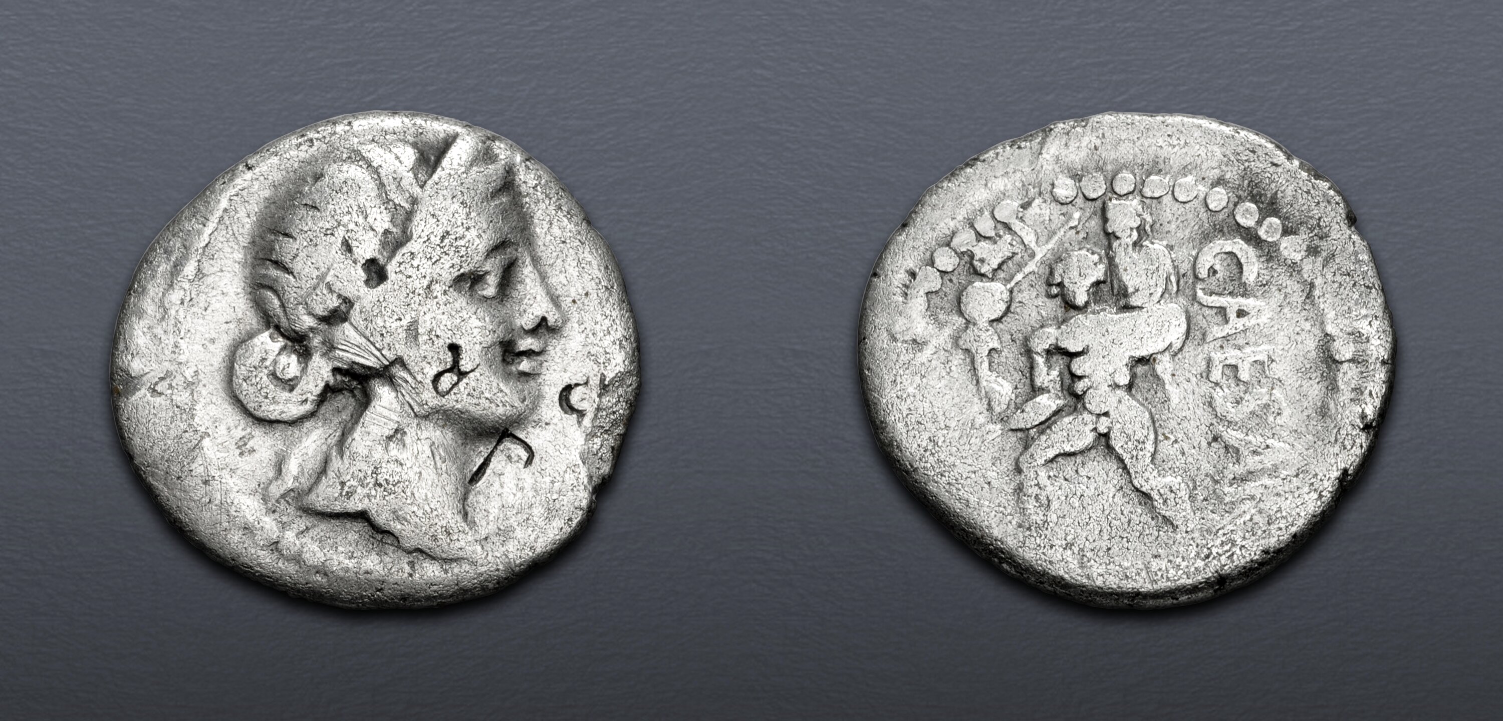 The Caesarians. Julius Caesar. Late 48-47 BC. AR Denarius (18mm, 3.35 g ...
