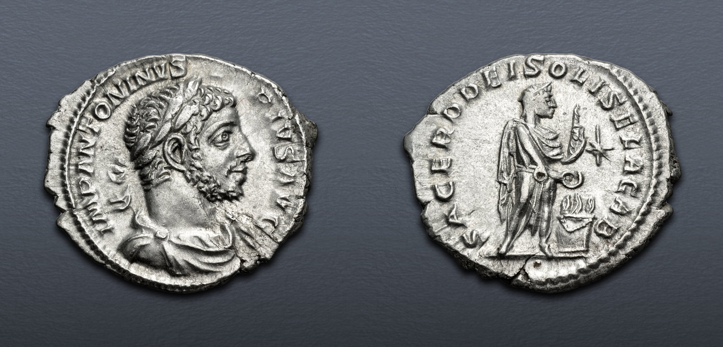 Elagabalus. AD 218-222. AR Denarius (19mm, 2.93 g, 12h). Rome mint ...