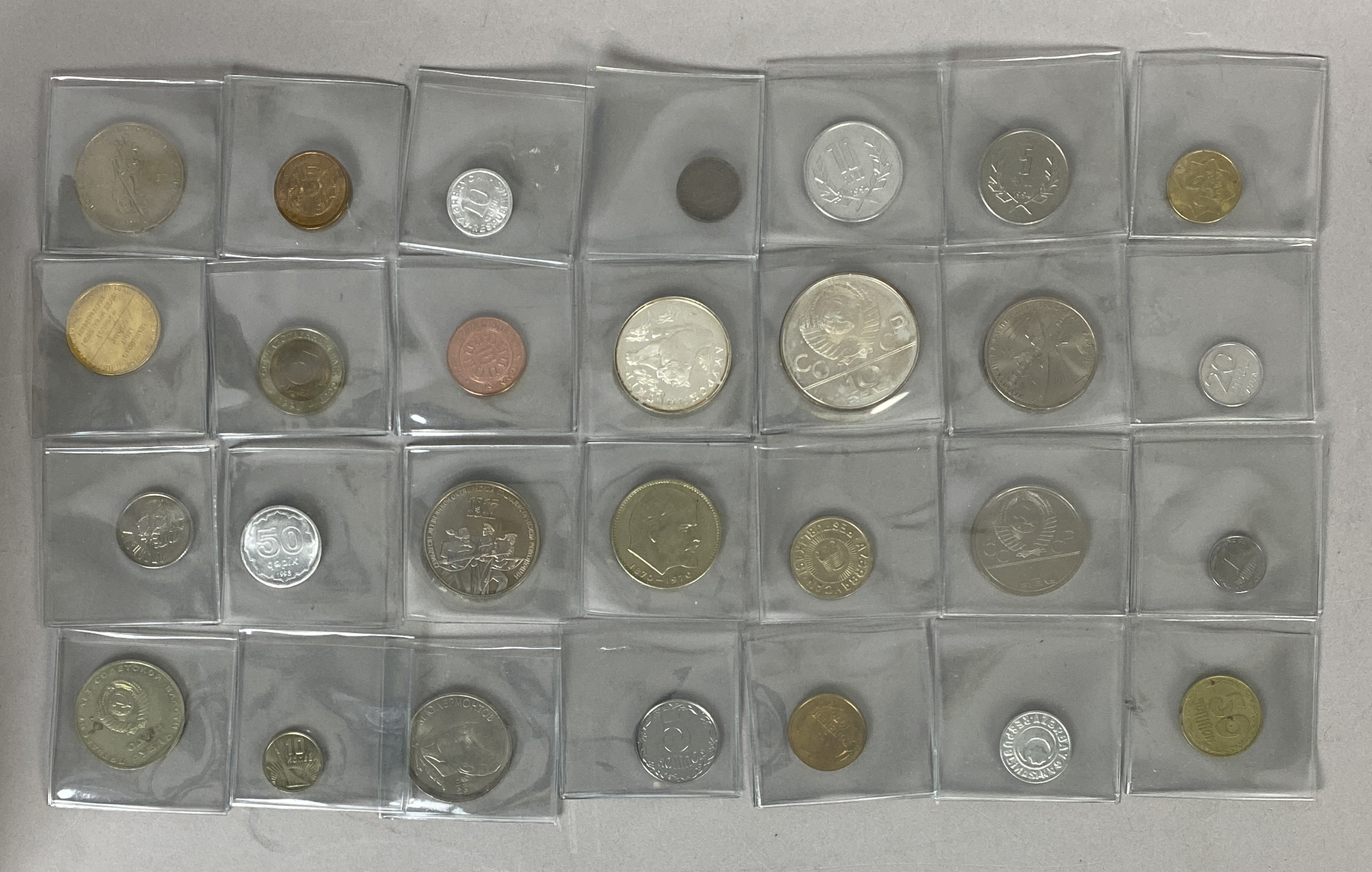 WORLD. Russia. Lot of twenty-nine (29) Soviet silver and base metal ...