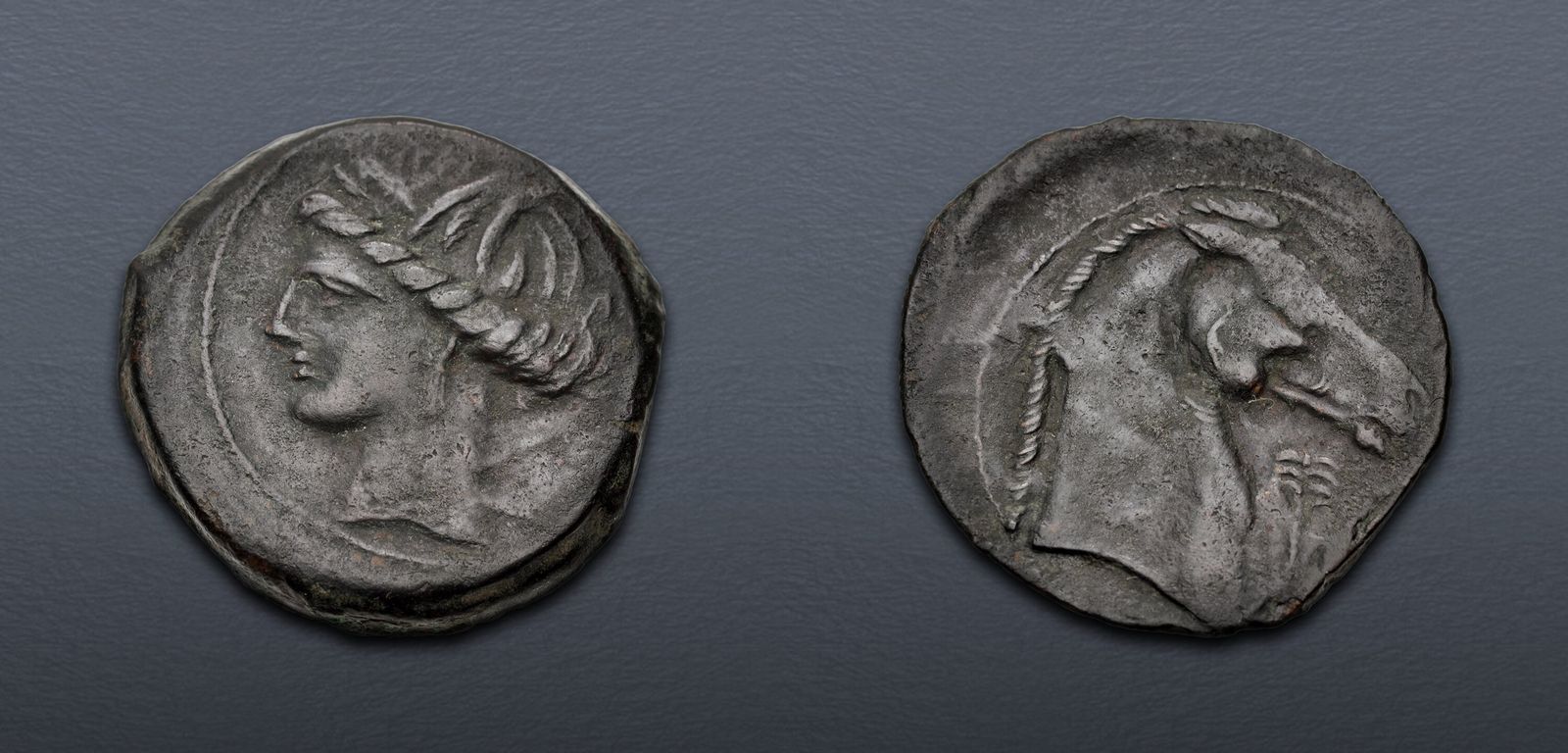 CARTHAGE. Circa 300-264 BC. Æ Shekel(?) (20.5mm, 4.47 g, 5h). Carthage ...