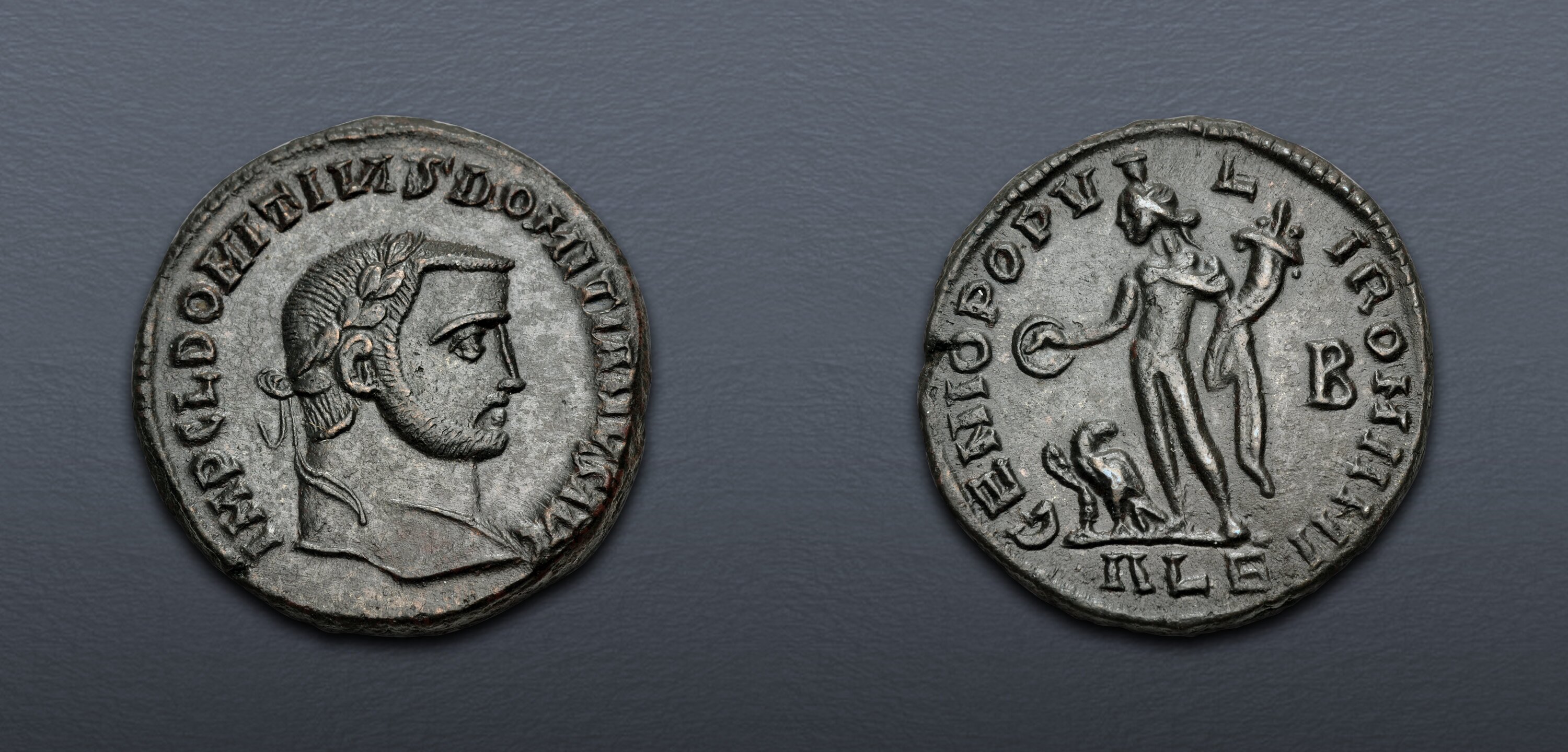 Domitius Domitianus. Usurper, AD 297-298. Æ Follis (25mm, 9.14 g, 12h ...