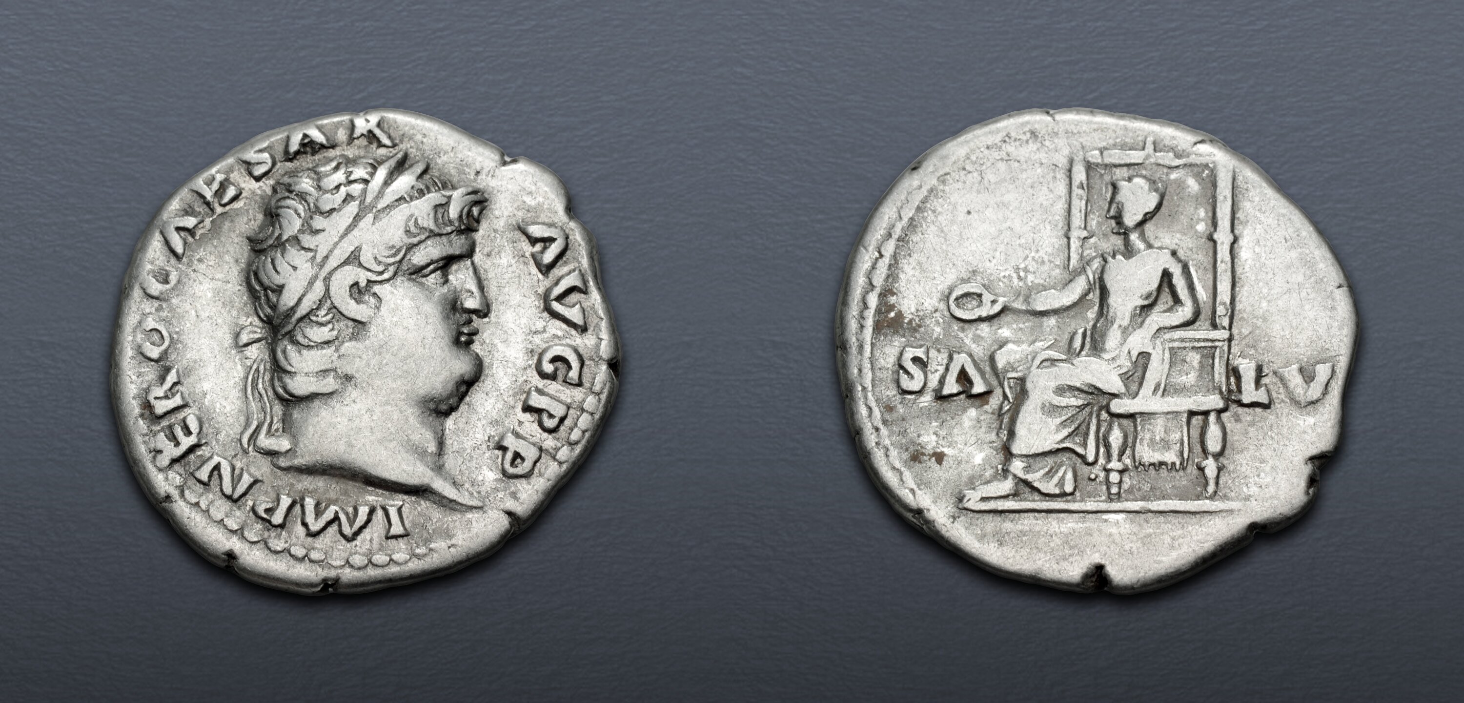 Nero. AD 54-68. AR Denarius (17.5mm, 3.43 g, 6h). Rome mint. Struck ...