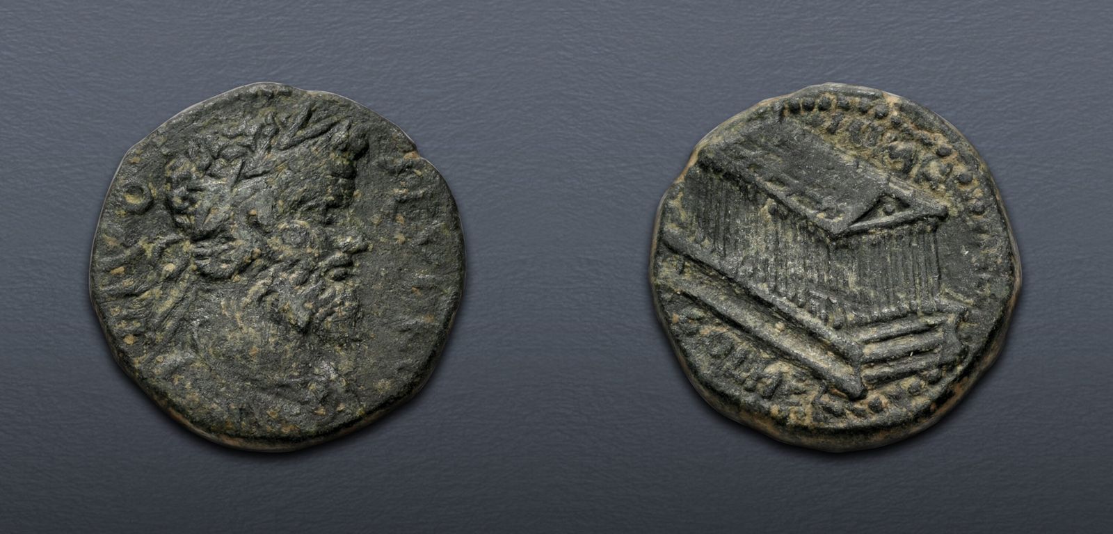 COELESYRIA, Heliopolis. Divus Septimius Severus. Died AD 211. Æ (24mm ...