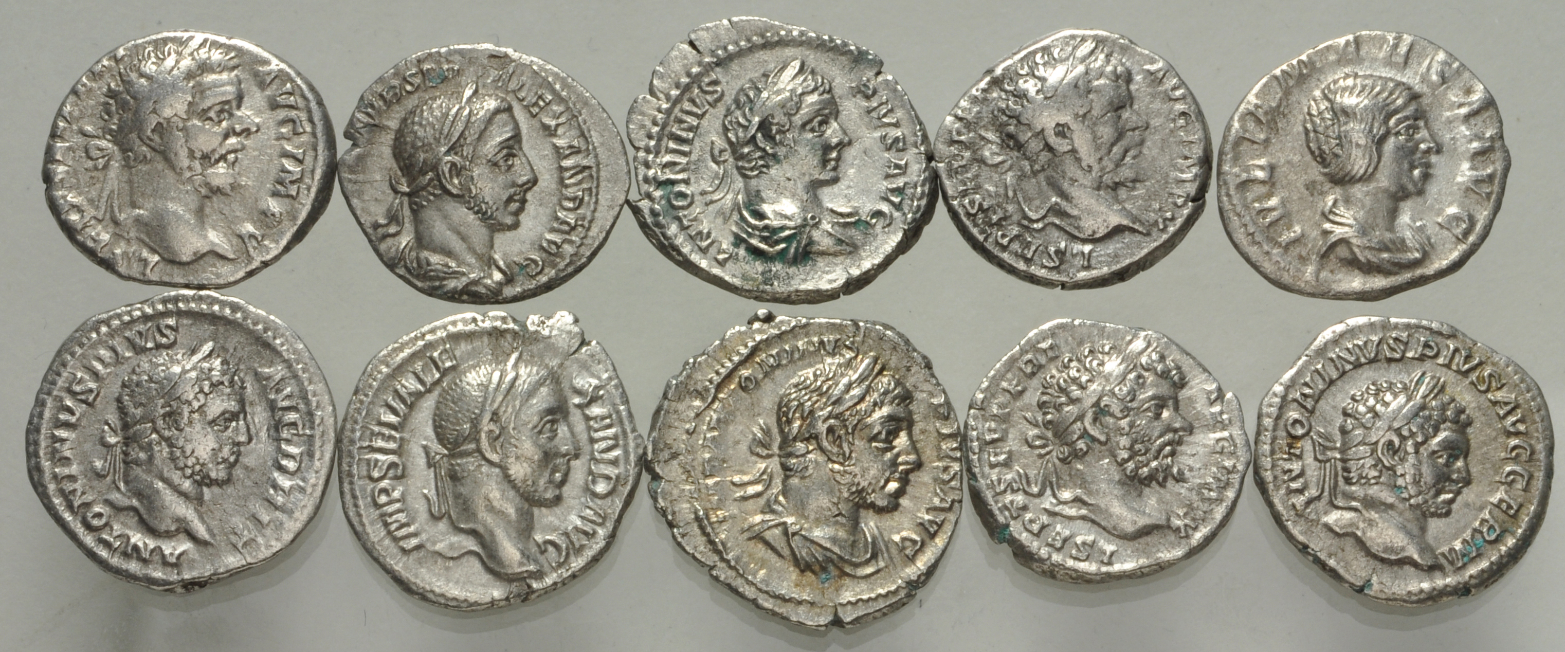 ROMAN. Imperial. Lot of ten (10) AR Denarii. | Classical Numismatic Group