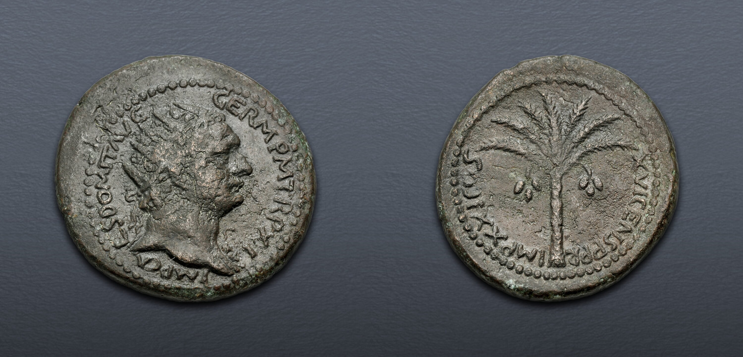 JUDAEA, Roman Administration. Domitian. 81-96 CE. Æ (29mm, 15.01 g, 1h ...