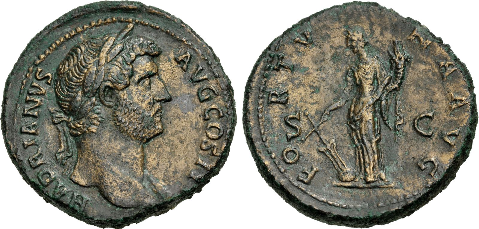 Hadrian. AD 117-138. Æ Sestertius (32.5mm, 26.03 g, 6h). Rome mint ...